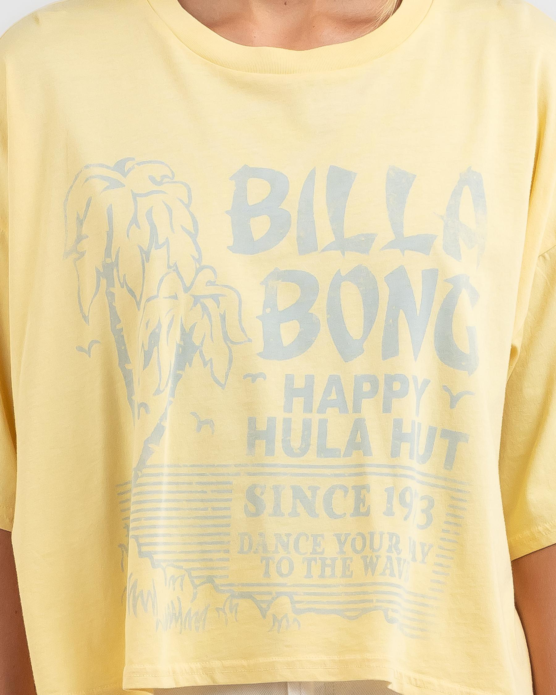 Shop Billabong Hula Hut Cropped T-Shirt In Sol Rise - Fast Shipping ...