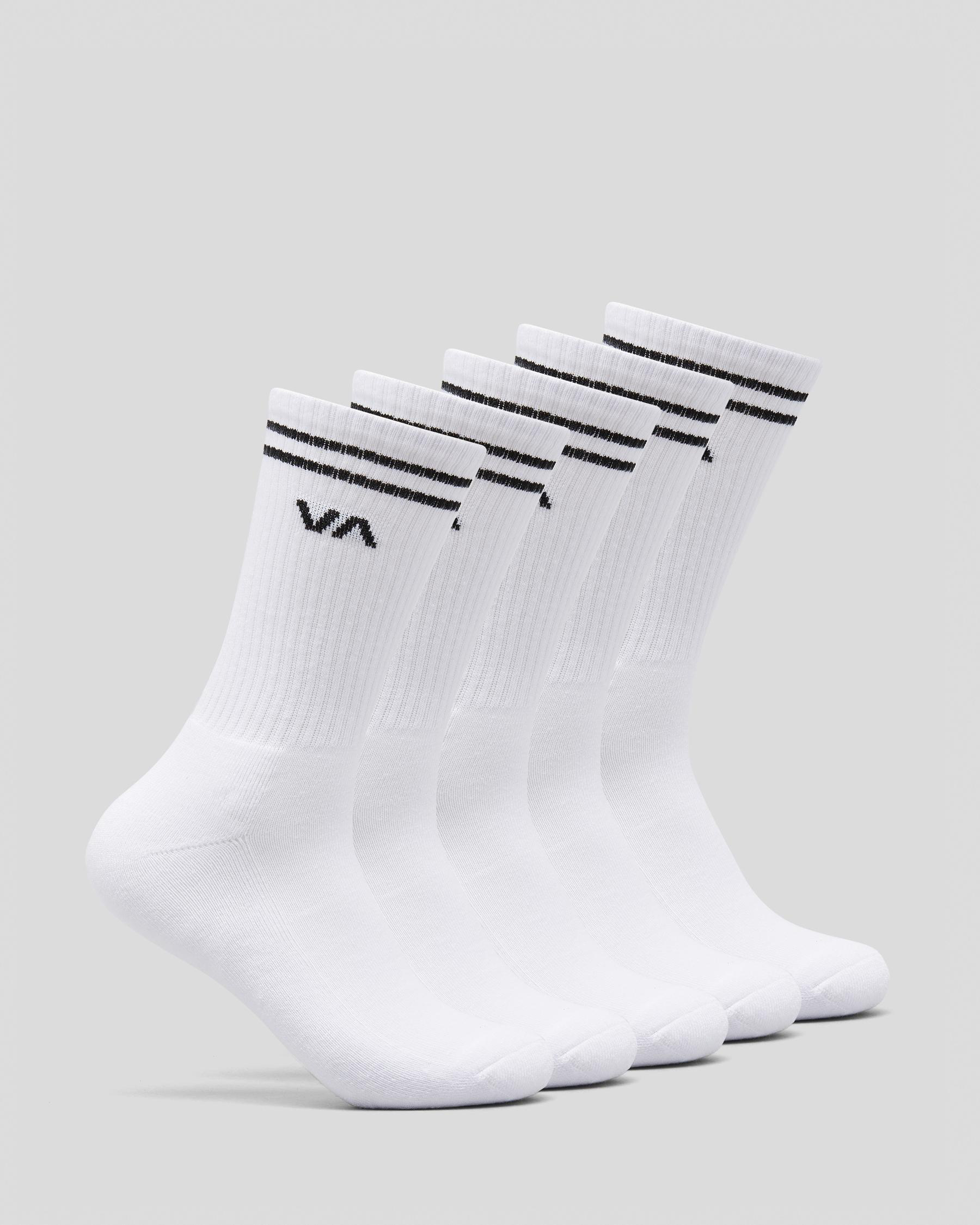 Shop RVCA Womens Union Sock Pack In White - Fast Shipping & Easy ...