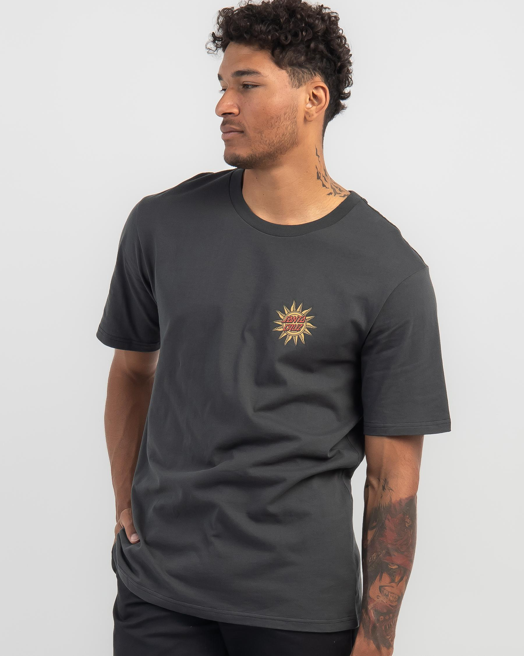 Shop Santa Cruz Delfino Tarot Angle T-Shirt In Washed Black - Fast ...