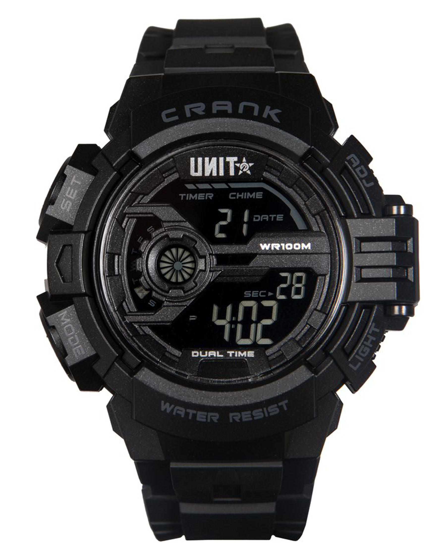 Shop Unit Unit Crank Watch In Black - Fast Shipping & Easy Returns ...