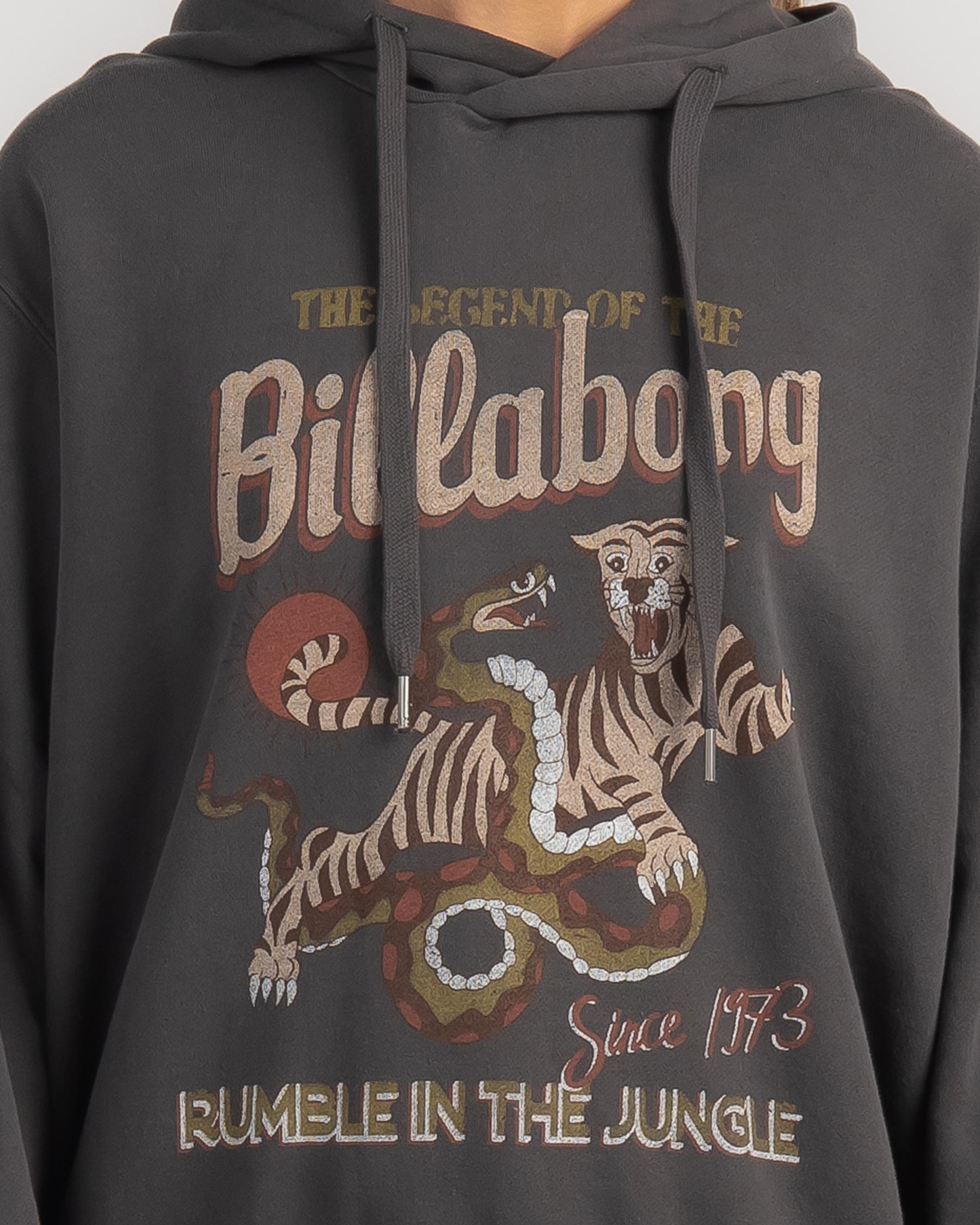 Shop Billabong Wild Dance Rio Hoodie In Off Black - Fast Shipping ...