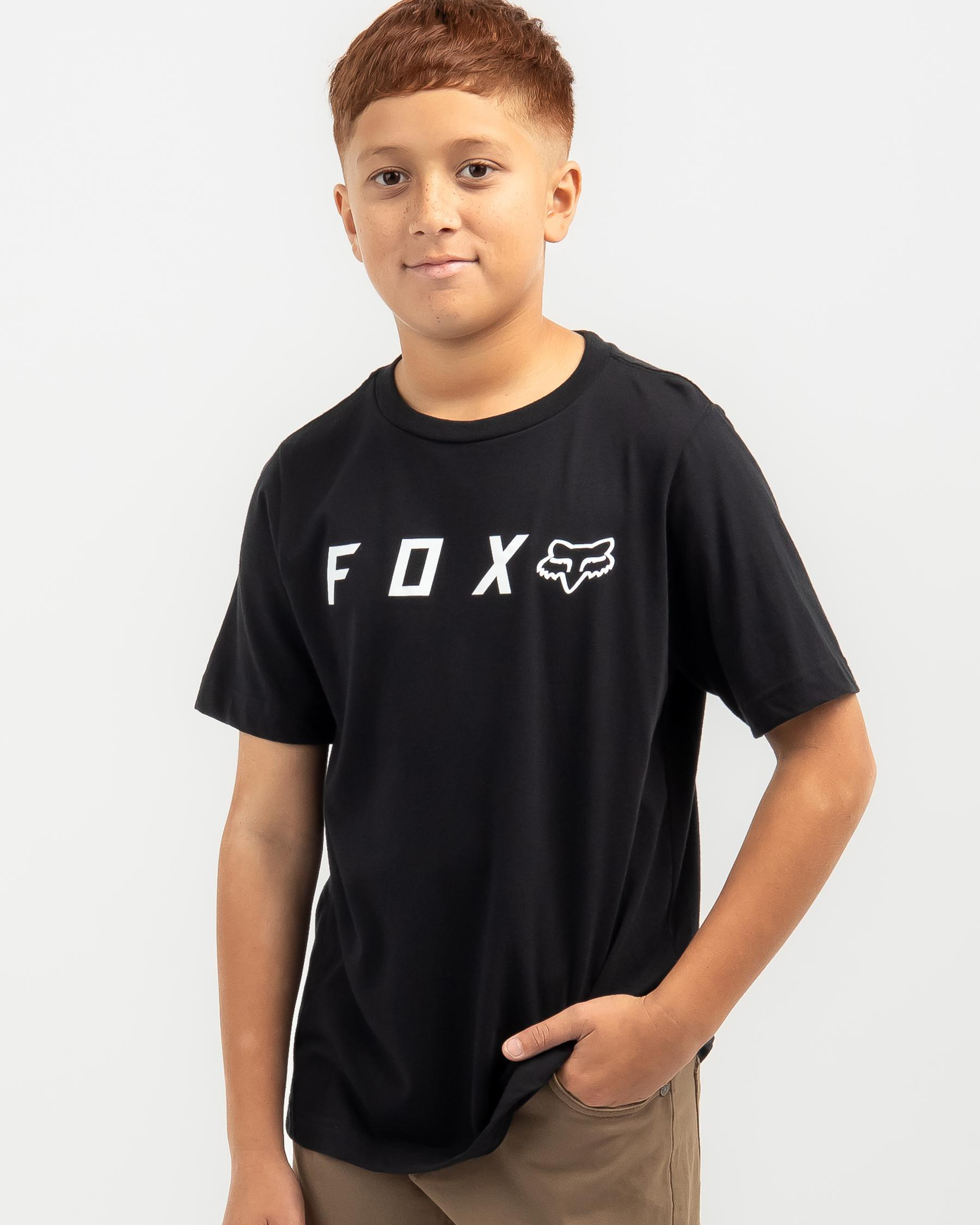 Shop Fox Boys' Absolute T-Shirt In Black - Fast Shipping & Easy Returns ...