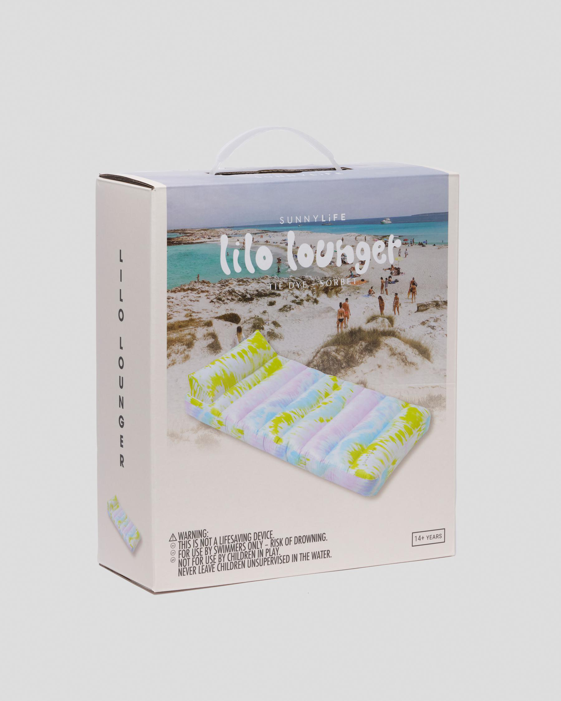 Shop Sunnylife Tie Dye Sorbet Inflatable Lilo Lounger In Tie Dye - Fast ...