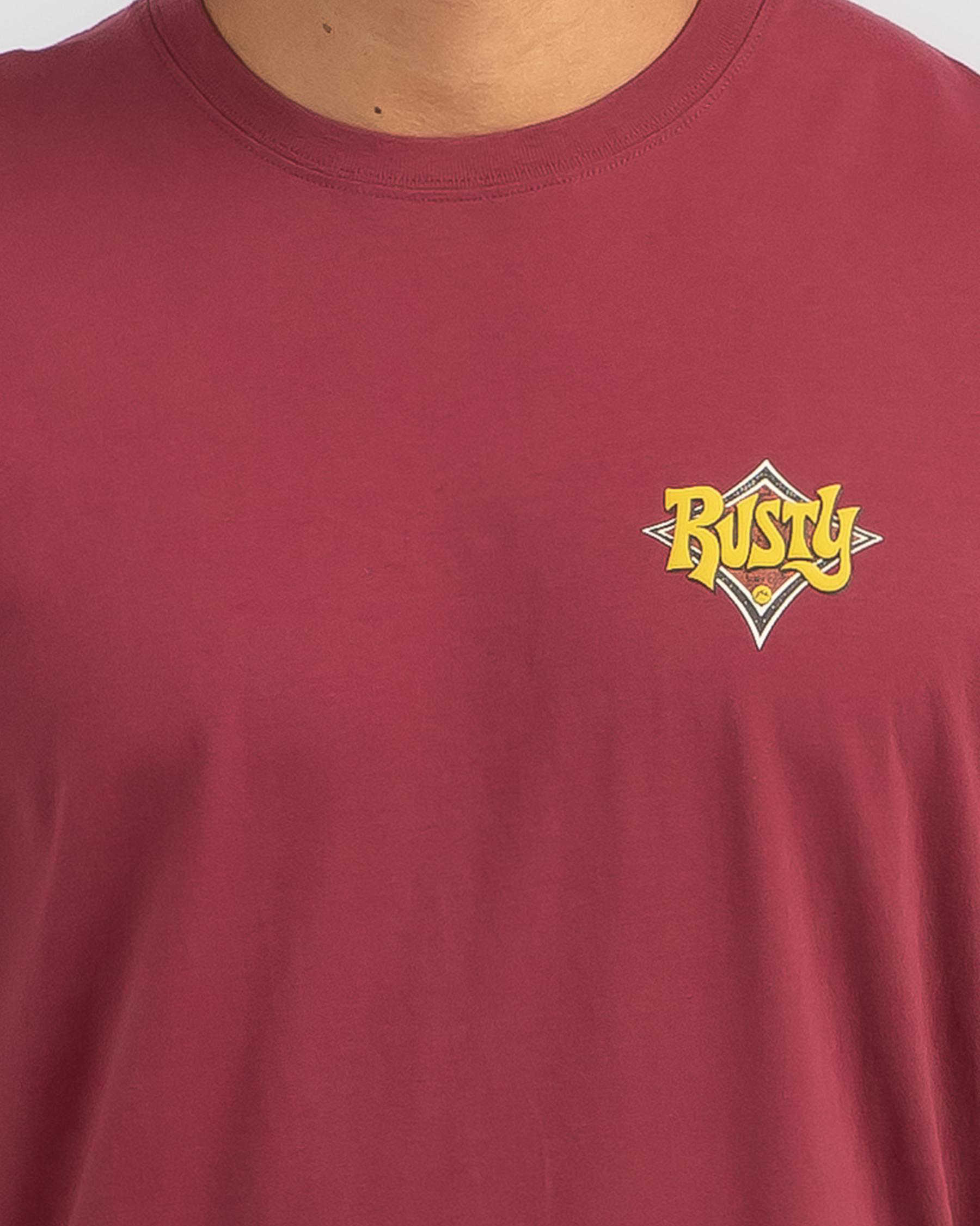 Shop Rusty Twisted Diamond T-Shirt In Rhubarb - Fast Shipping & Easy ...