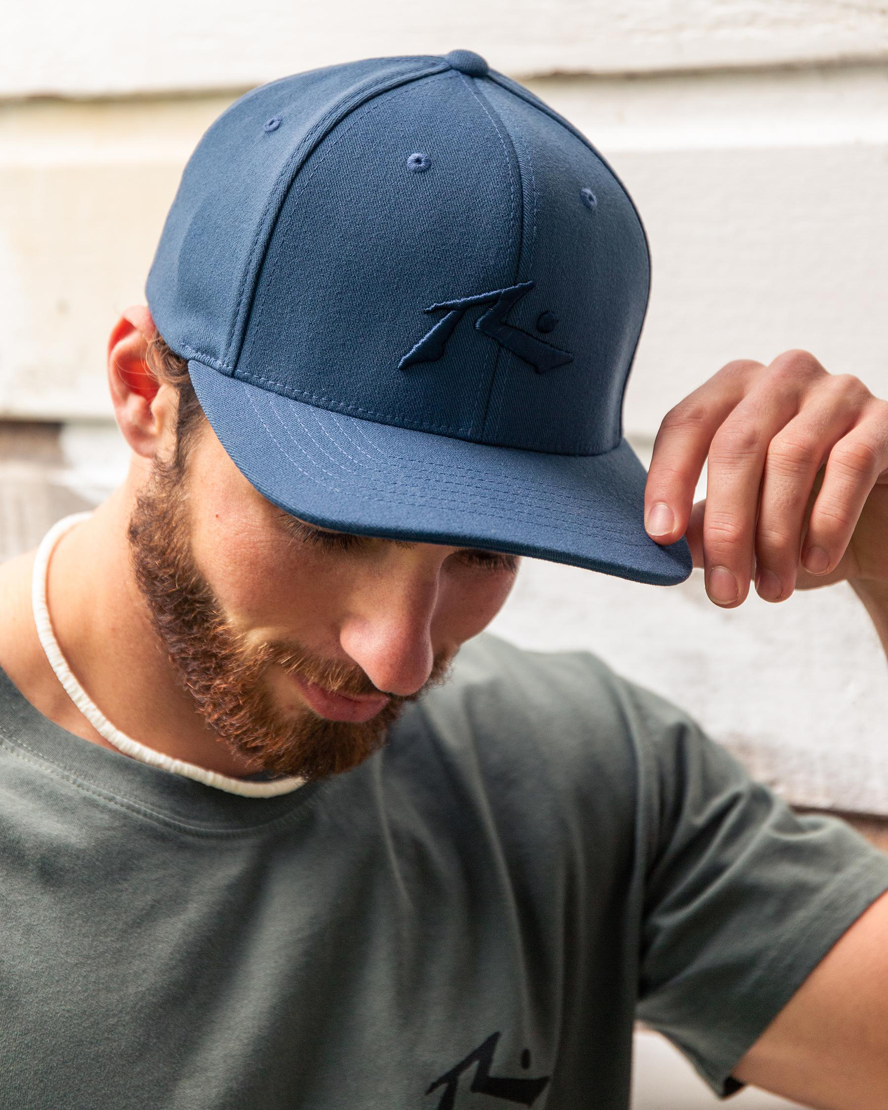 Shop Rusty Chronic 4 Flexfit Cap In China Blue - Fast Shipping & Easy ...