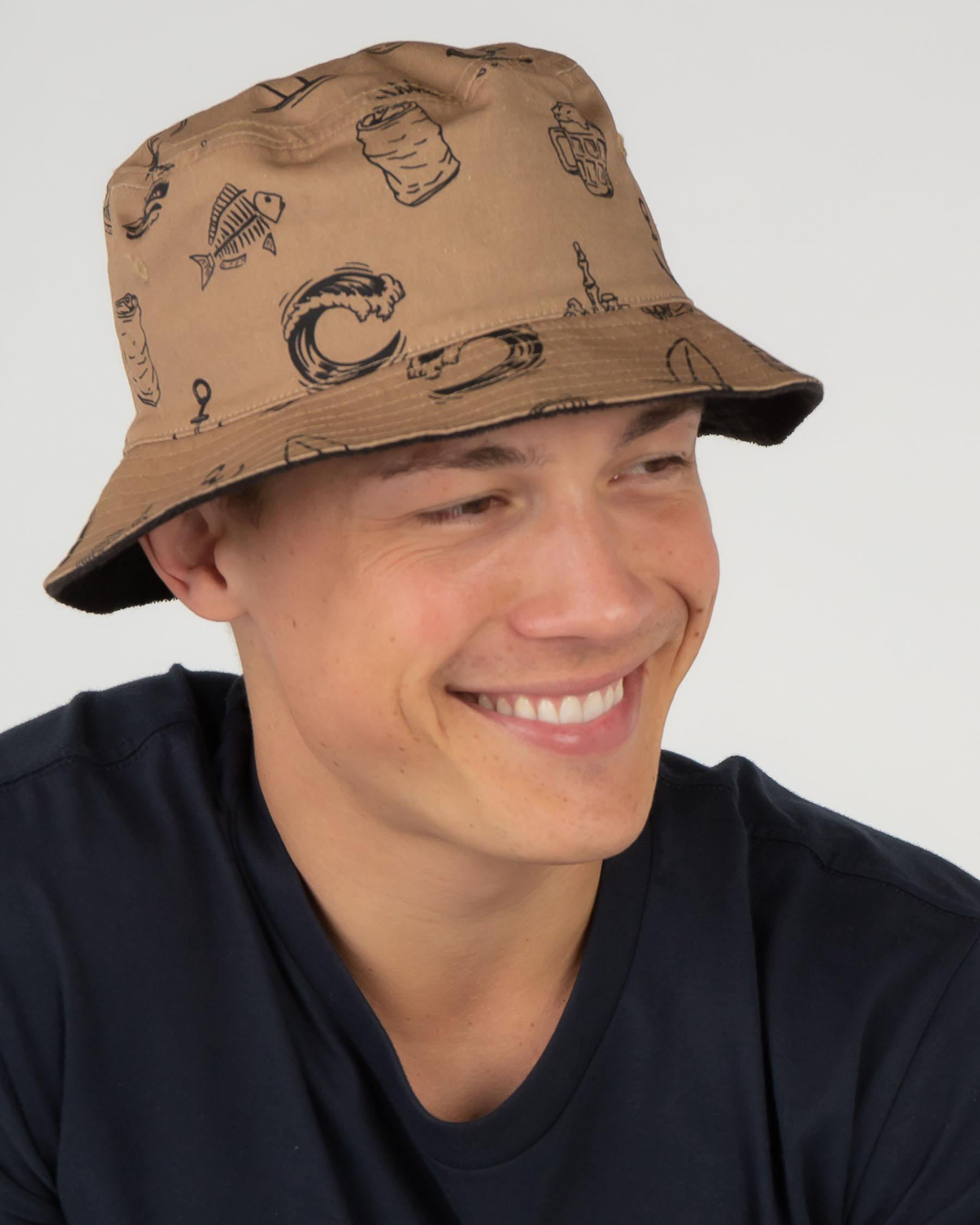 Shop Salty Life Salty Life Tanned Bucket Hat In Sand/black - Fast ...