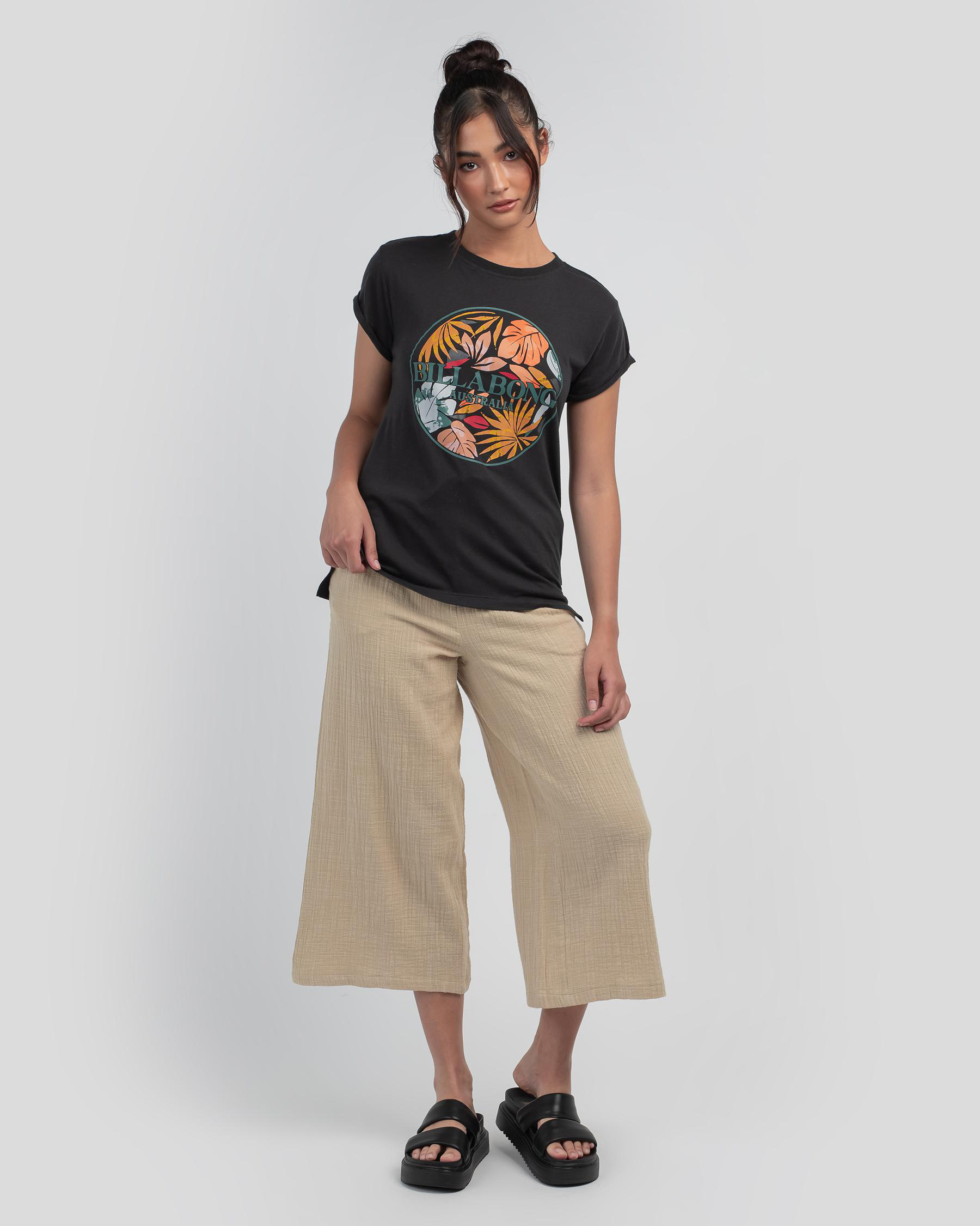 Shop Billabong Sundaze T-Shirt In Black - Fast Shipping & Easy Returns ...