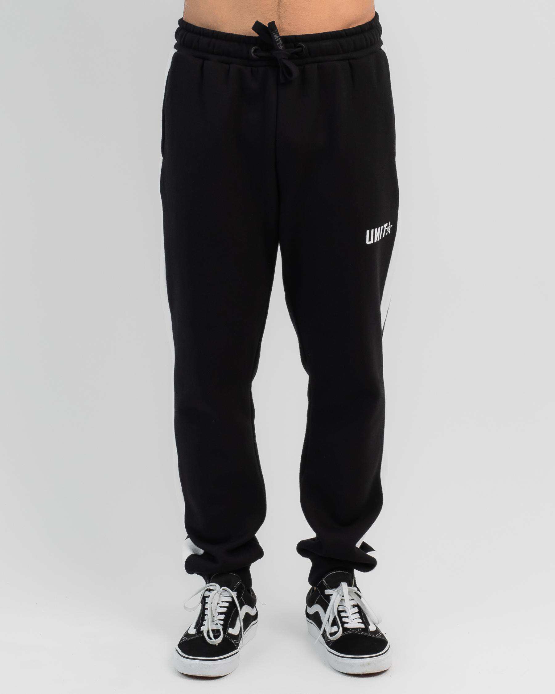 Shop Unit Climp Cuff Track Pants In Black - Fast Shipping & Easy ...