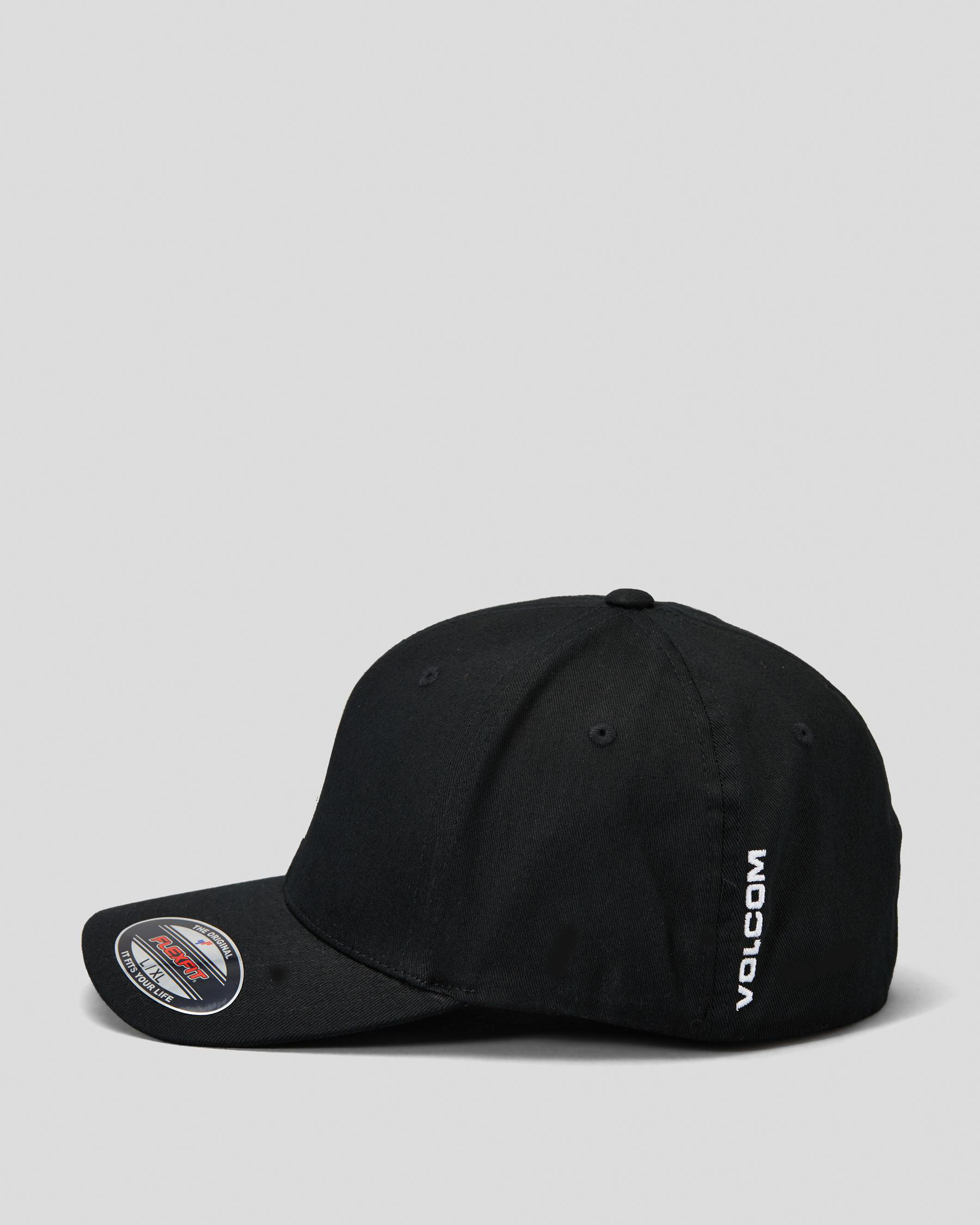 Shop Volcom Full Stone Flexfit Cap In Black - Fast Shipping & Easy ...
