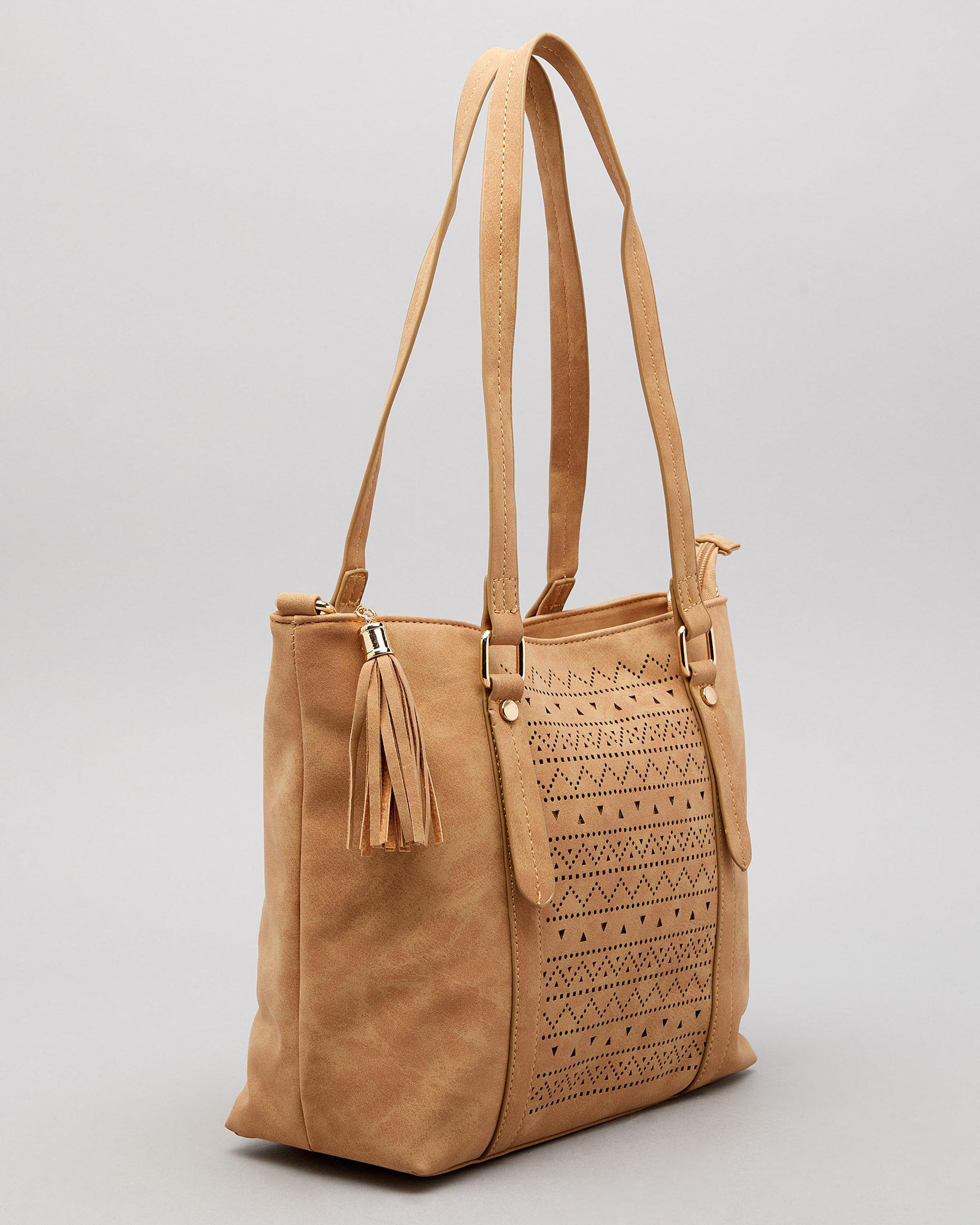 Shop Mooloola Jackson Hand Bag In Tan - Fast Shipping & Easy Returns ...