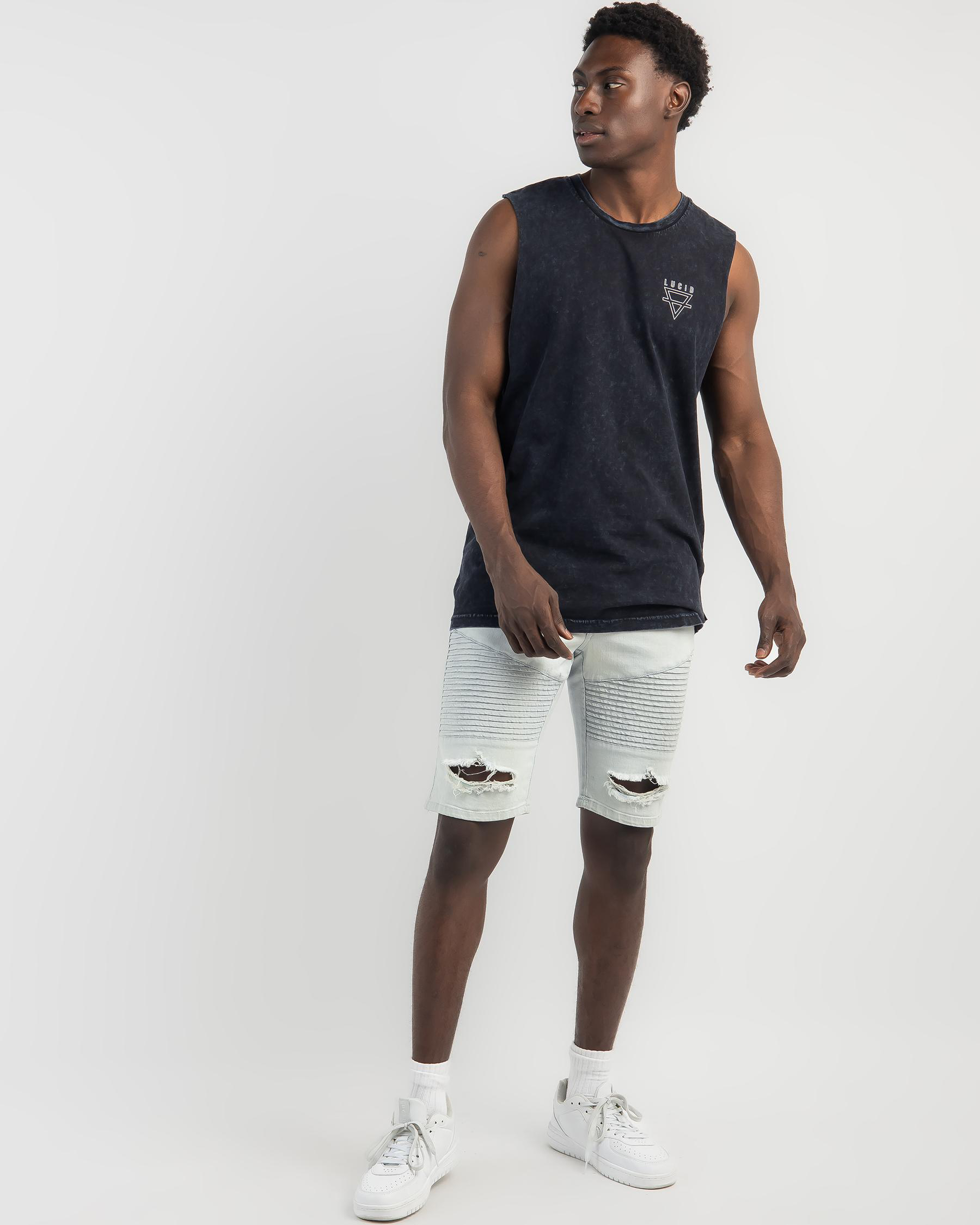 Shop Lucid Welded Muscle Tank In Navy Acid - Fast Shipping & Easy ...