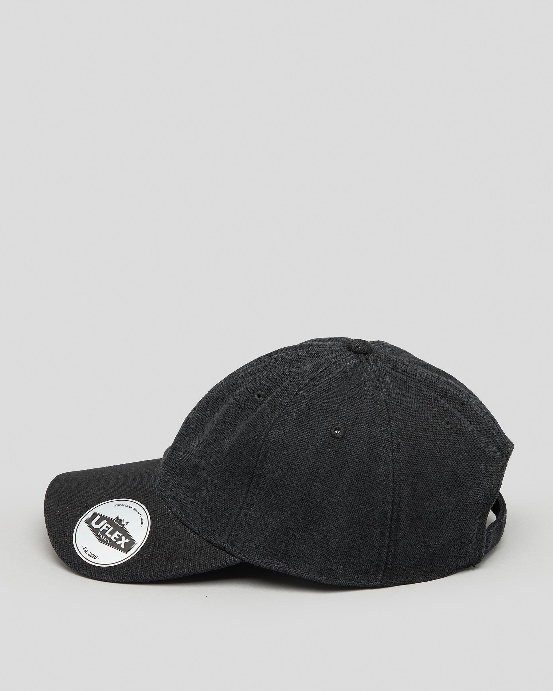 UFlex Cotton Canvas Unstructured 6 Panel Cap In Black | City Beach ...