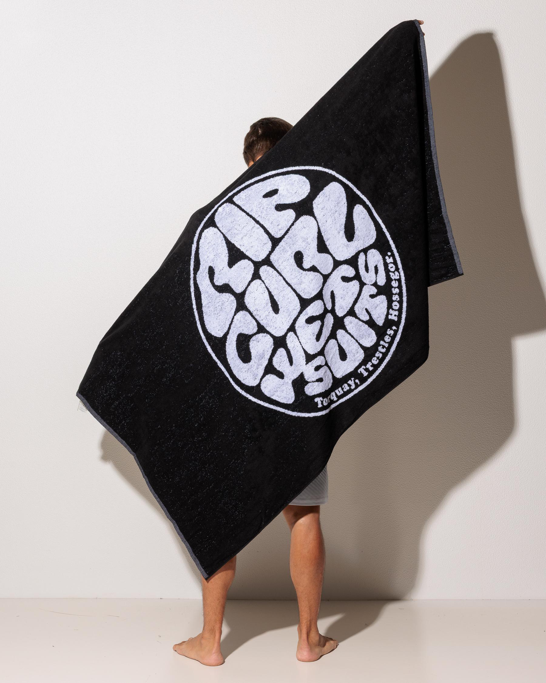 Rip Curl Logos Beach Towel In Black - FREE* Shipping & Easy Returns ...