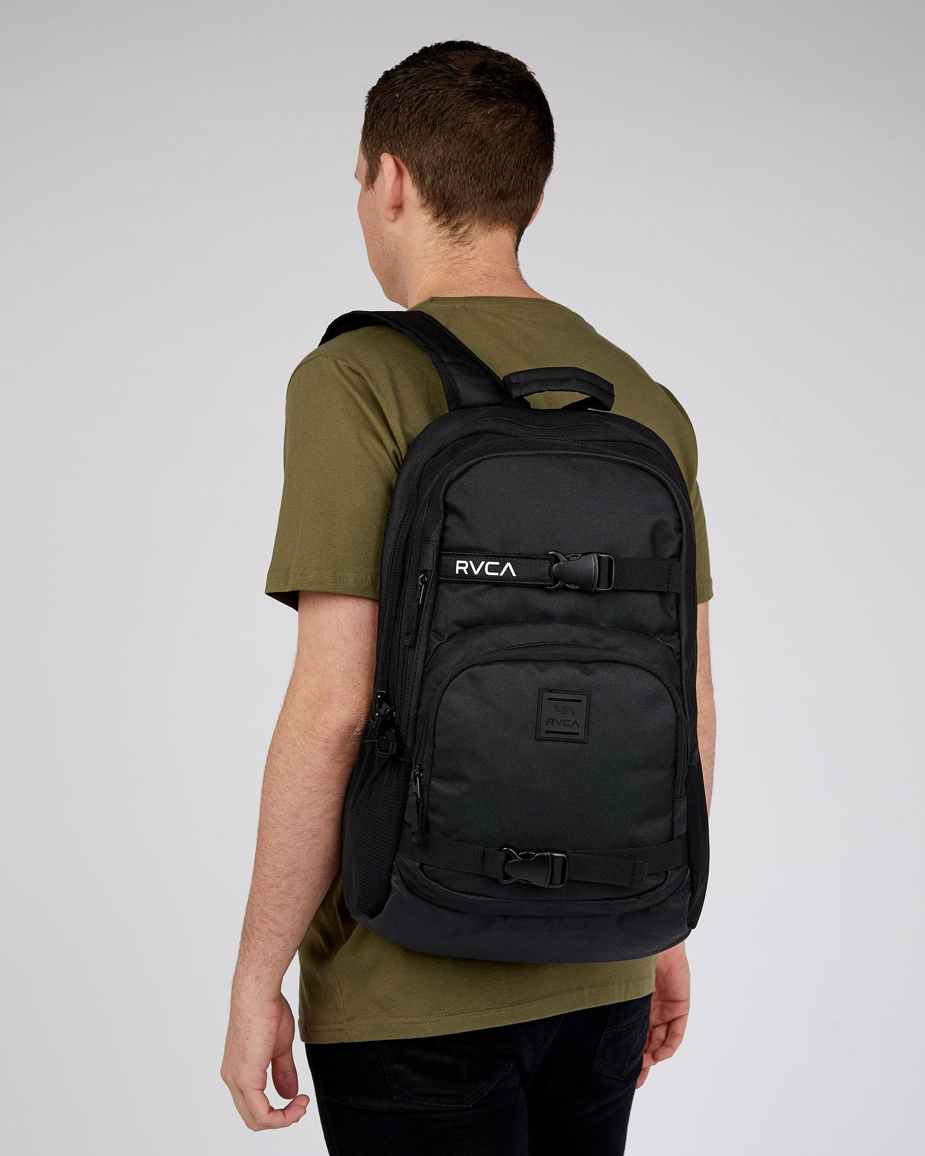 Shop RVCA Estate Deluxe Backpack In Black - Fast Shipping & Easy ...