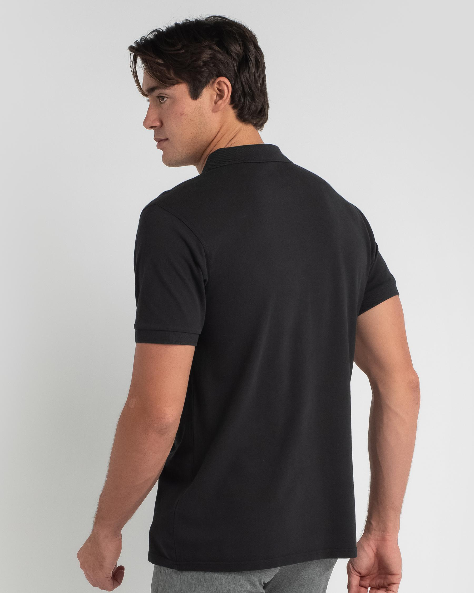 Shop Rip Curl Faded Polo Shirt In Black - Fast Shipping & Easy Returns ...