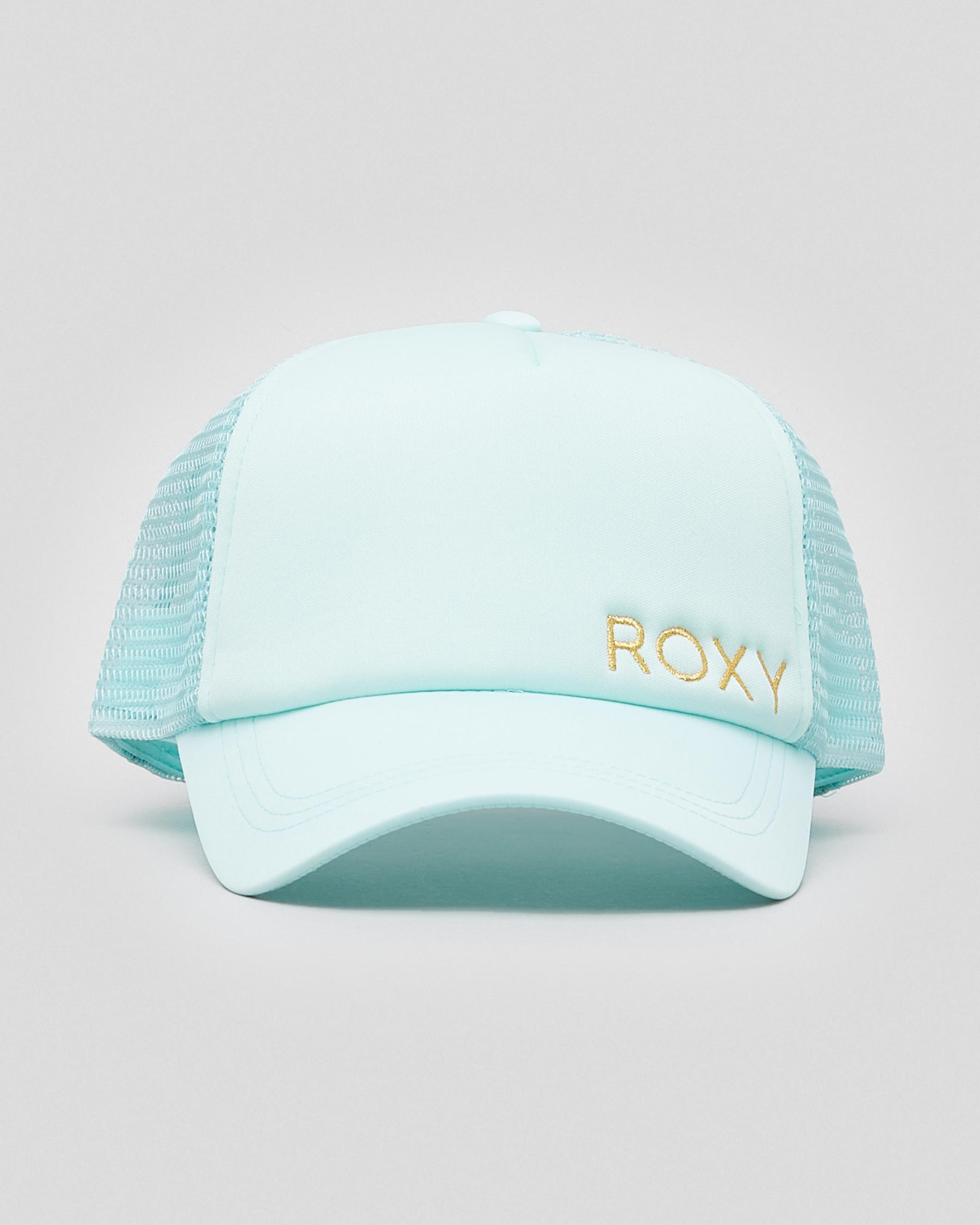 Shop Roxy Finishline 2 Trucker Cap In Fair Aqua - Fast Shipping & Easy ...