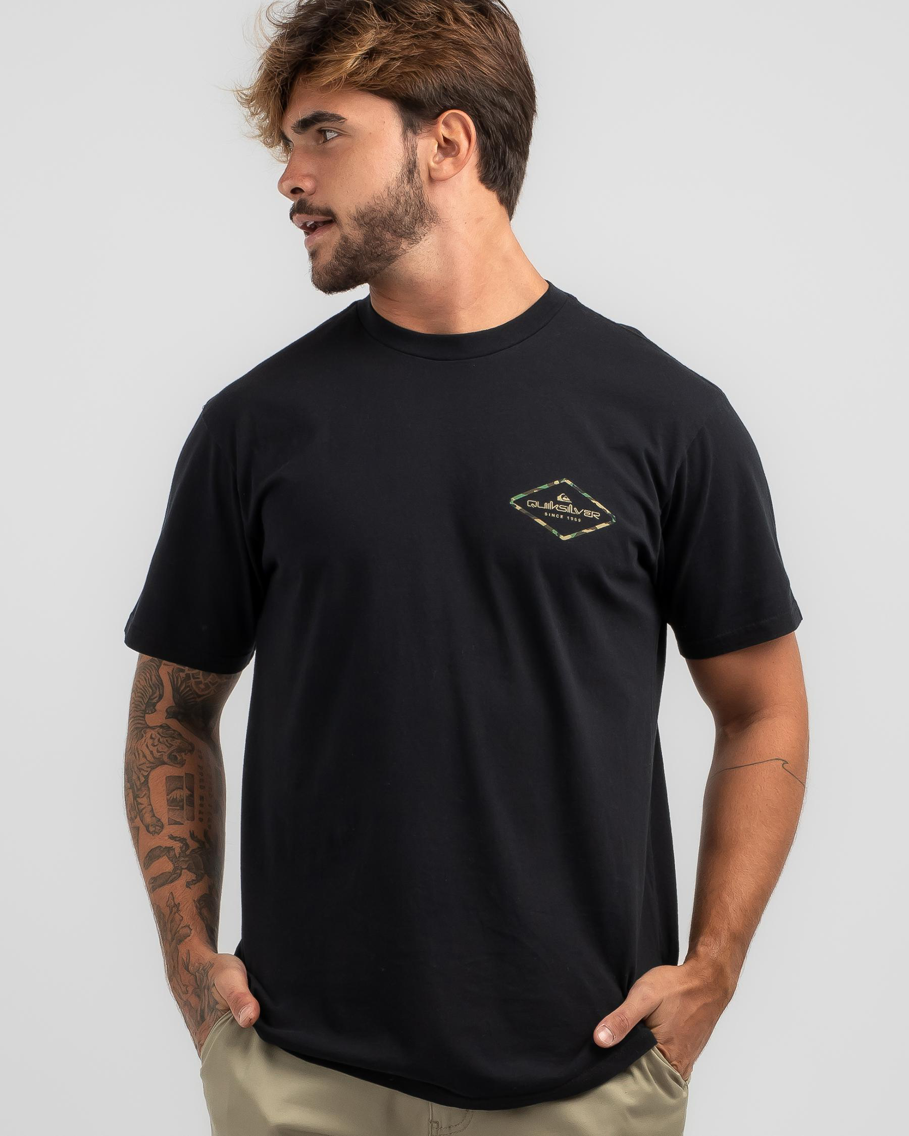 Shop Quiksilver Omni Lock T-Shirt In Black - Fast Shipping & Easy ...
