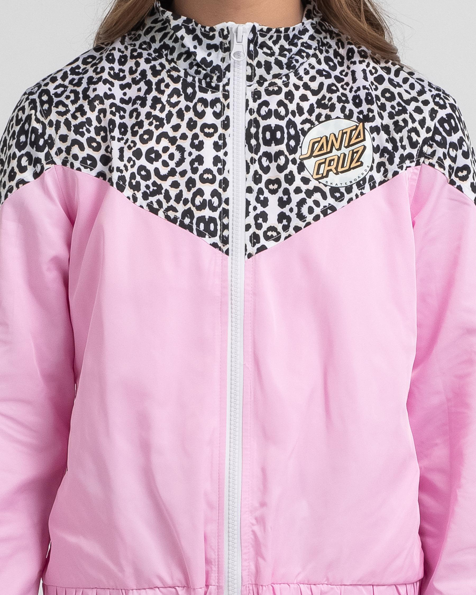 Shop Santa Cruz Girls' Rookie Spray Jacket In Pink - Fast Shipping ...
