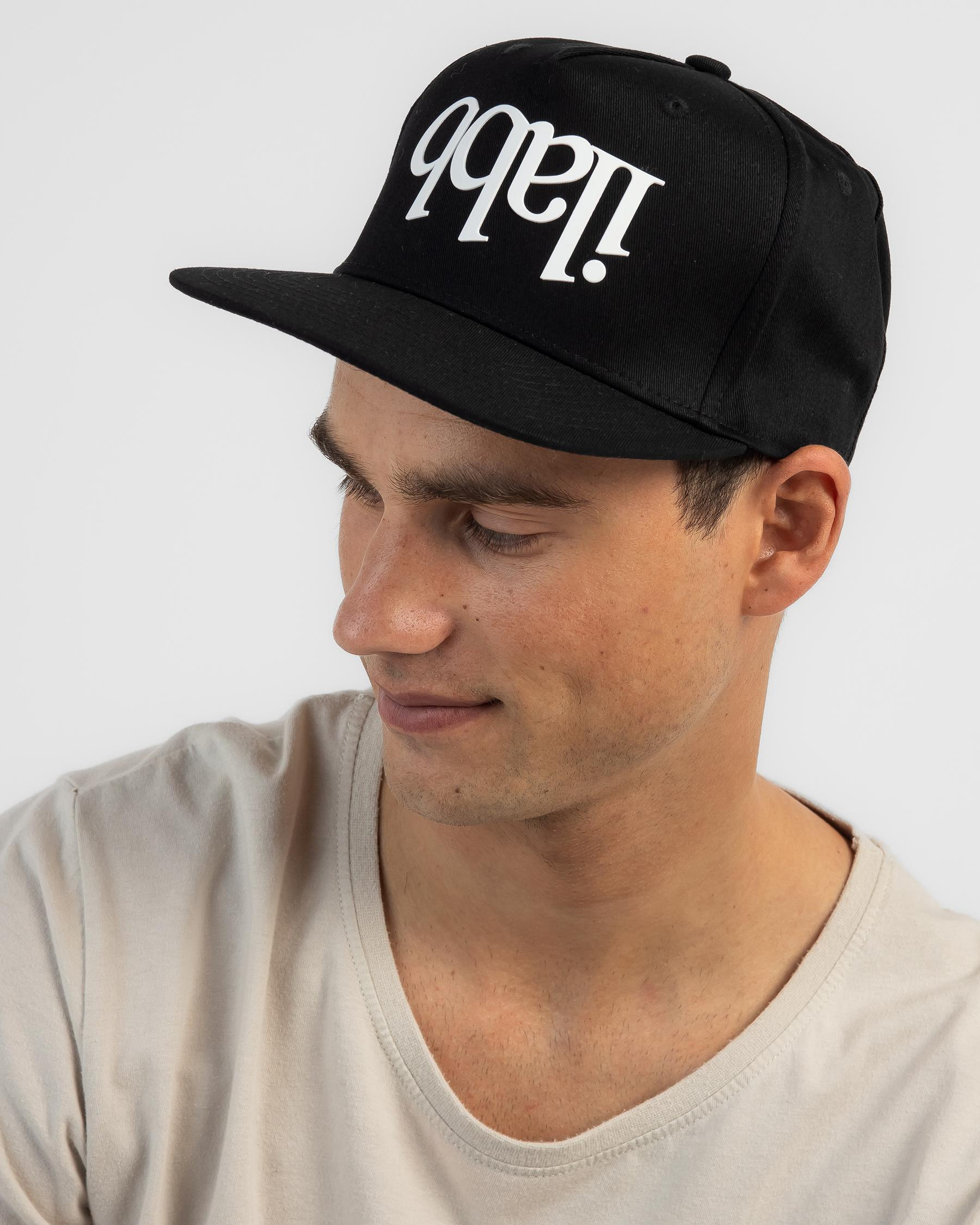 Shop ILABB Capsize Snapback Cap In Black - Fast Shipping & Easy Returns ...