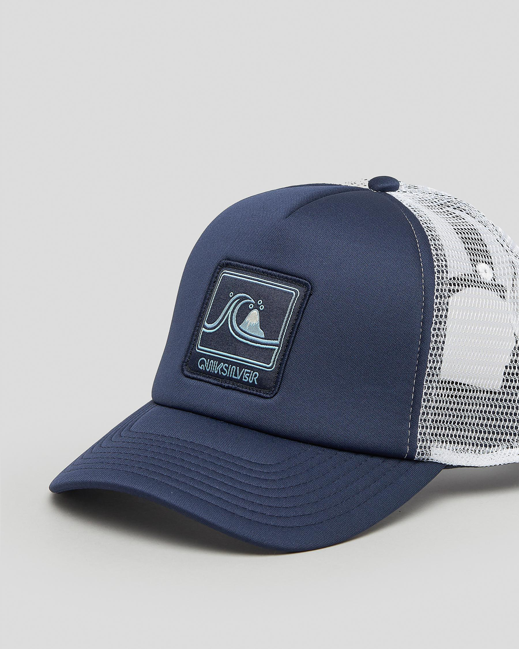 Shop Quiksilver Slab Ripper Trucker Cap In Navy Blazer - Fast Shipping ...