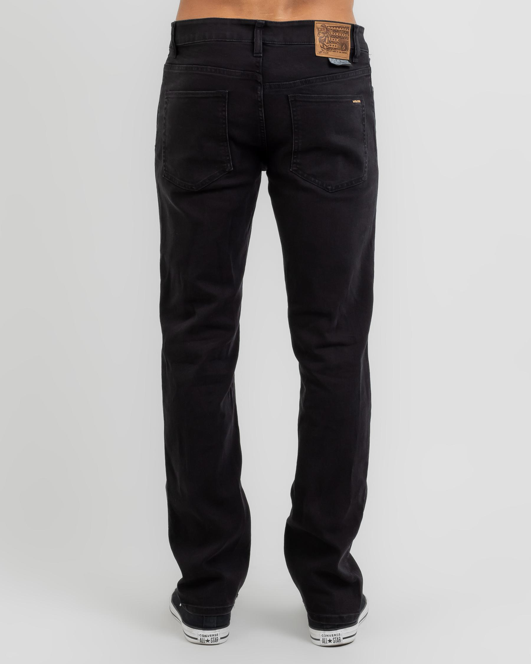 Shop Volcom Solver Denim Jeans In Black Out - Fast Shipping & Easy ...