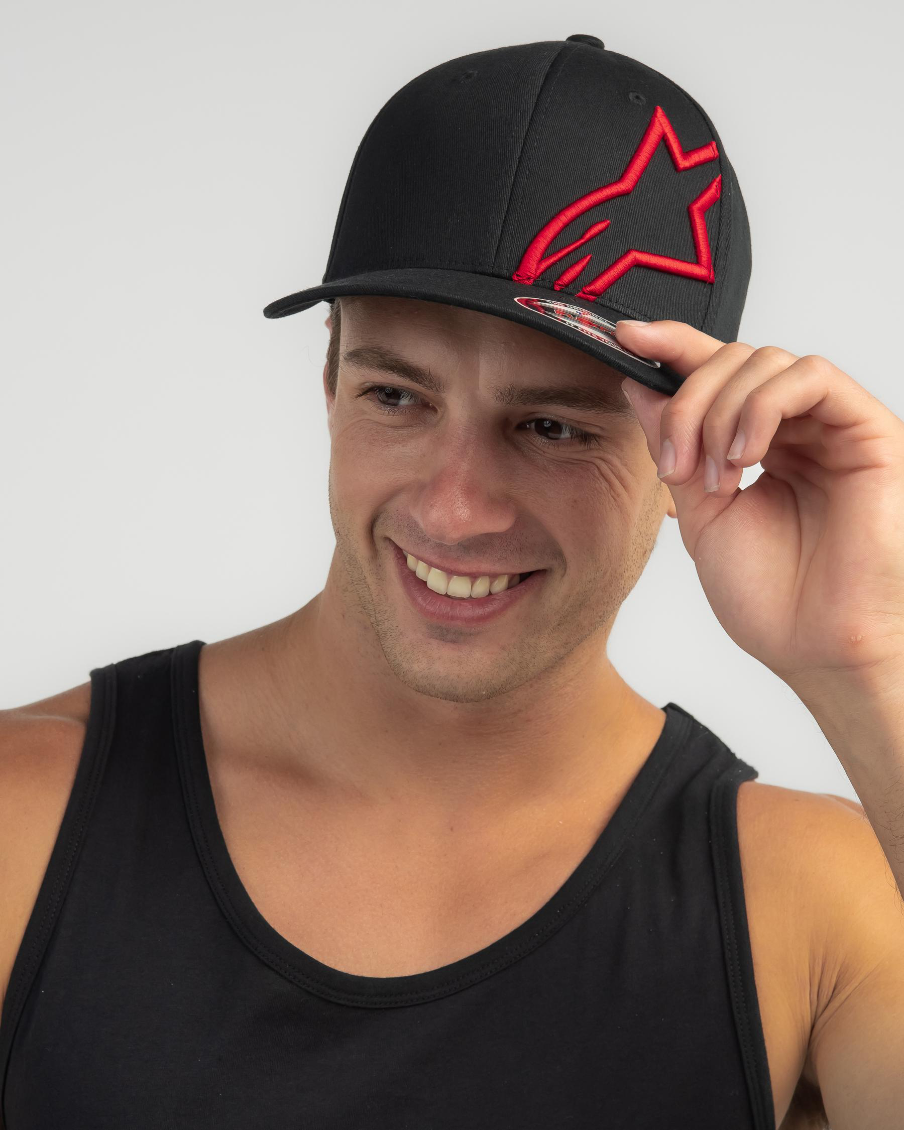 Shop Alpinestars Corp Shift 2 Curved Brim Cap In Black/red - Fast ...