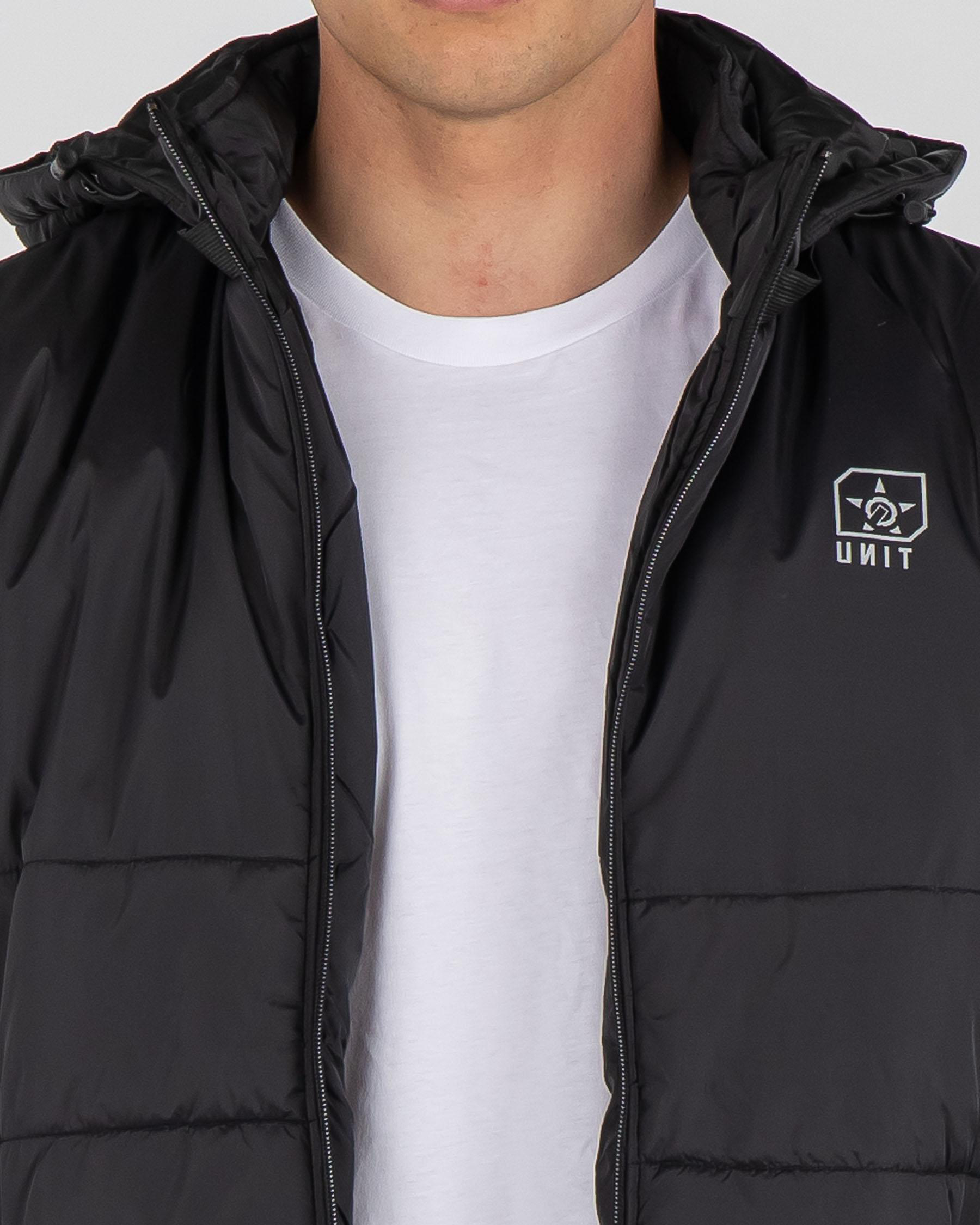 Unit Puffer Hooded Jacket In Black - FREE* Shipping & Easy Returns ...