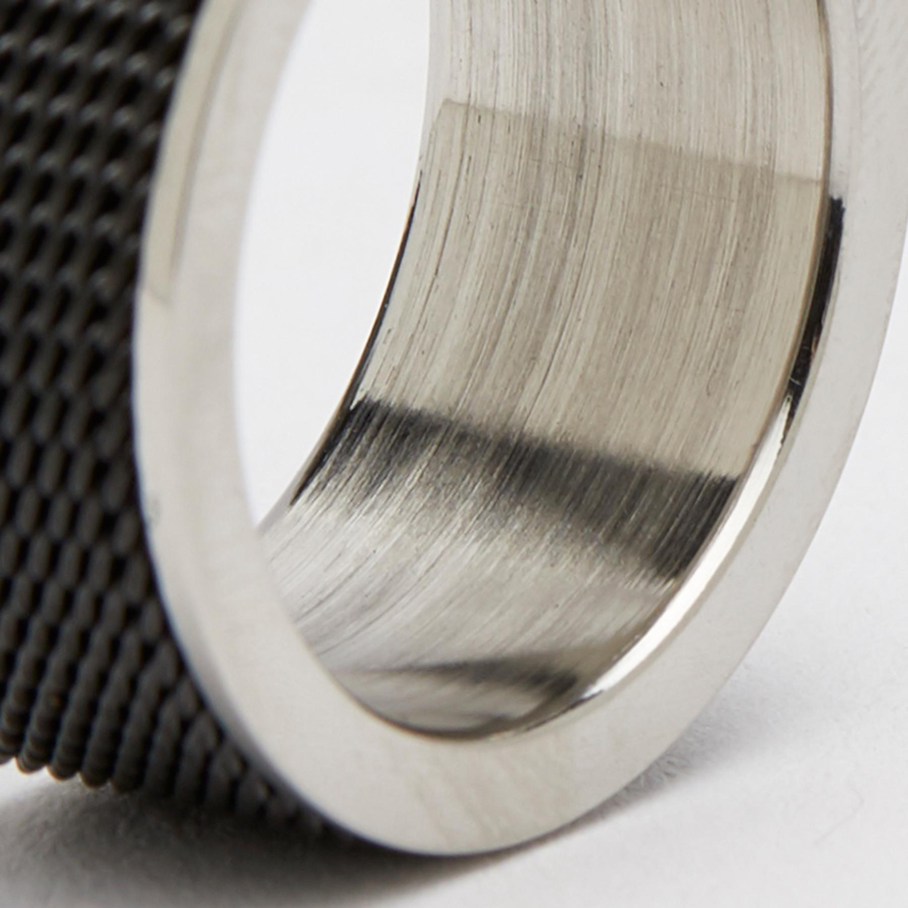 Shop Redemption Mesh Ring In Silver/black - Fast Shipping & Easy ...