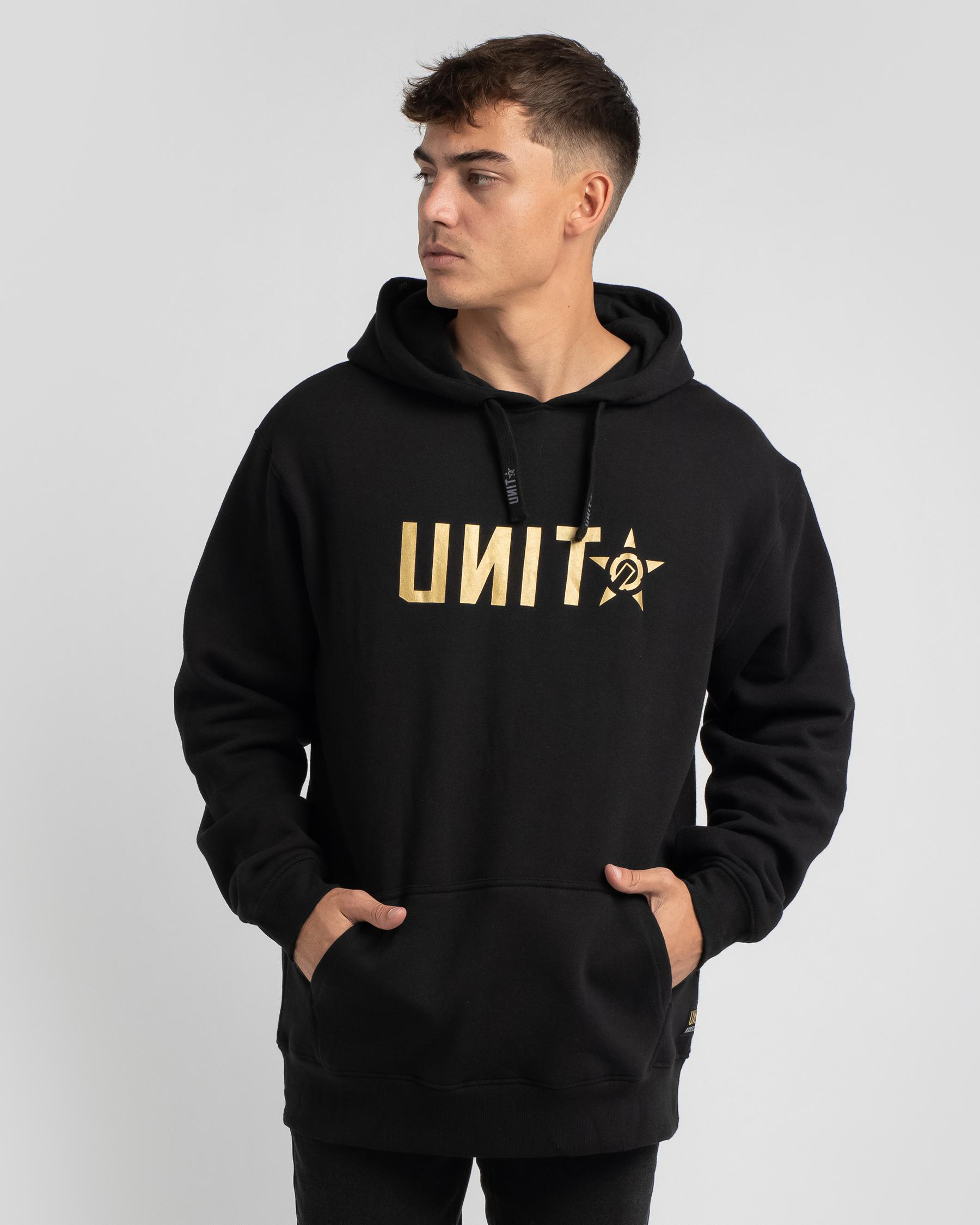 Shop Unit Inc Hoodie In Black Gold - Fast Shipping & Easy Returns ...