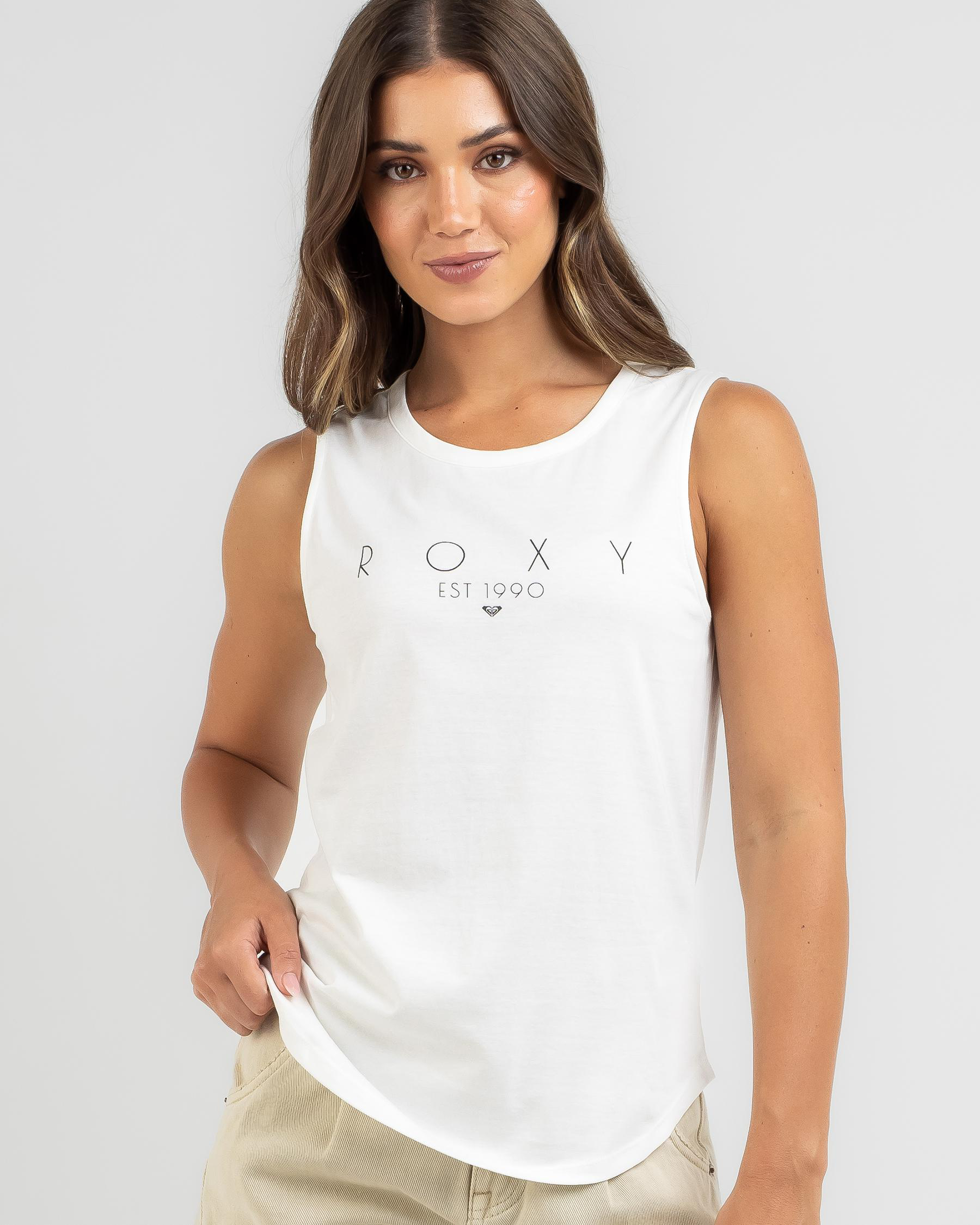 Shop Roxy Epic Days Tank Top In Snow White - Fast Shipping & Easy ...