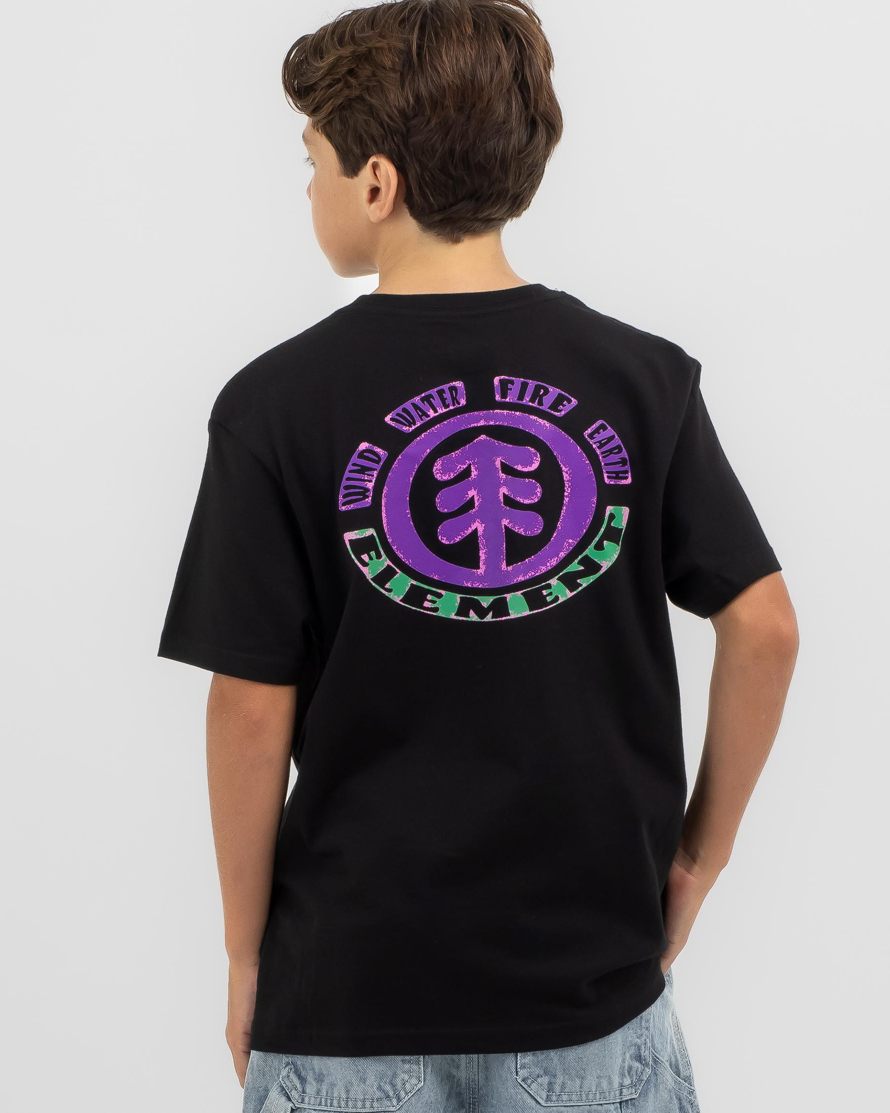 Shop Element Boys' Sandy T-Shirt In Flint Black - Fast Shipping & Easy ...