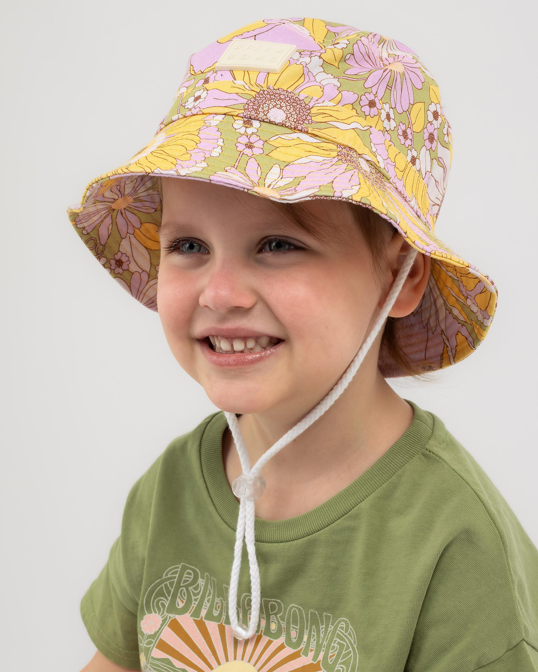 Shop Billabong Little Love Toddlers' Bucket Hat In Hemp - Fast Shipping ...