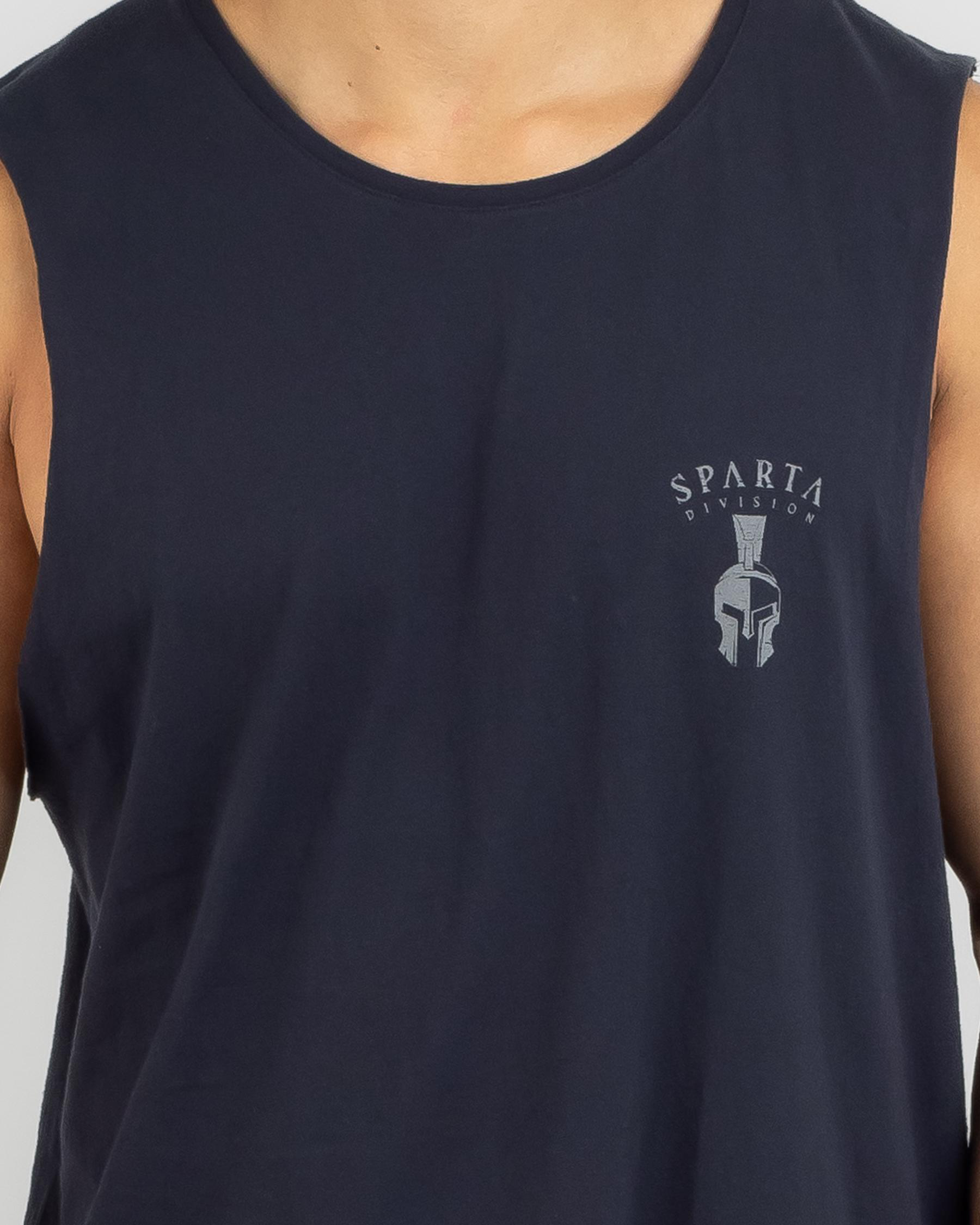 Shop Sparta Xiphos Muscle Tank In Navy Overdye - Fast Shipping & Easy ...