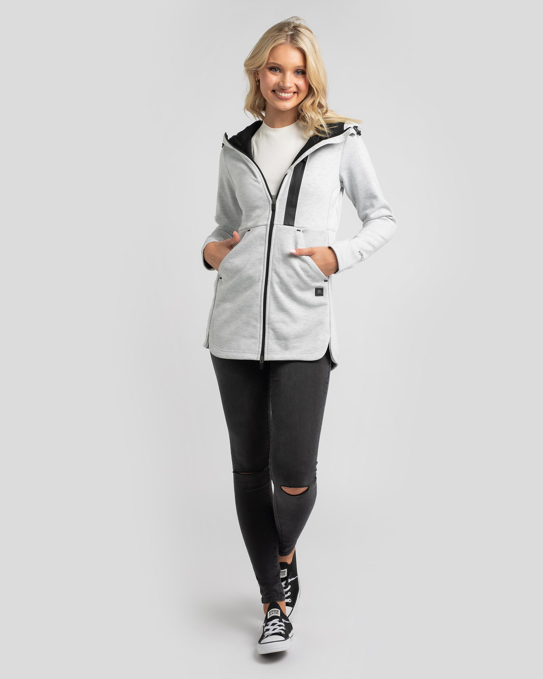 Shop Rip Curl Anti-Series Amplify II Hooded Jacket In Light Grey ...