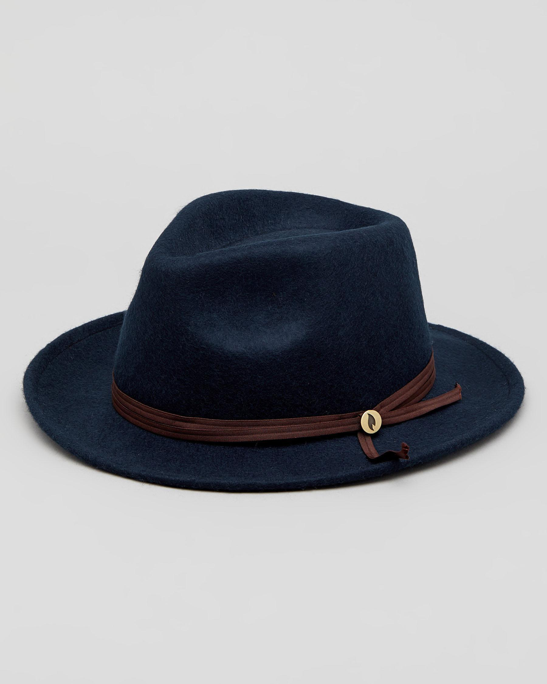 Shop Lucid Authority Felt Hat In Navy - Fast Shipping & Easy Returns ...