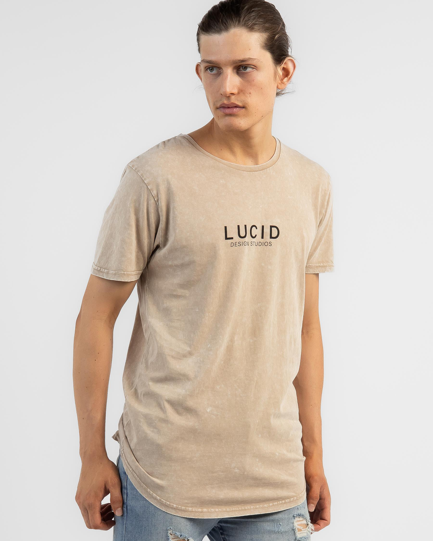 Shop Lucid Merged T-Shirt In Tan Acid - Fast Shipping & Easy Returns ...