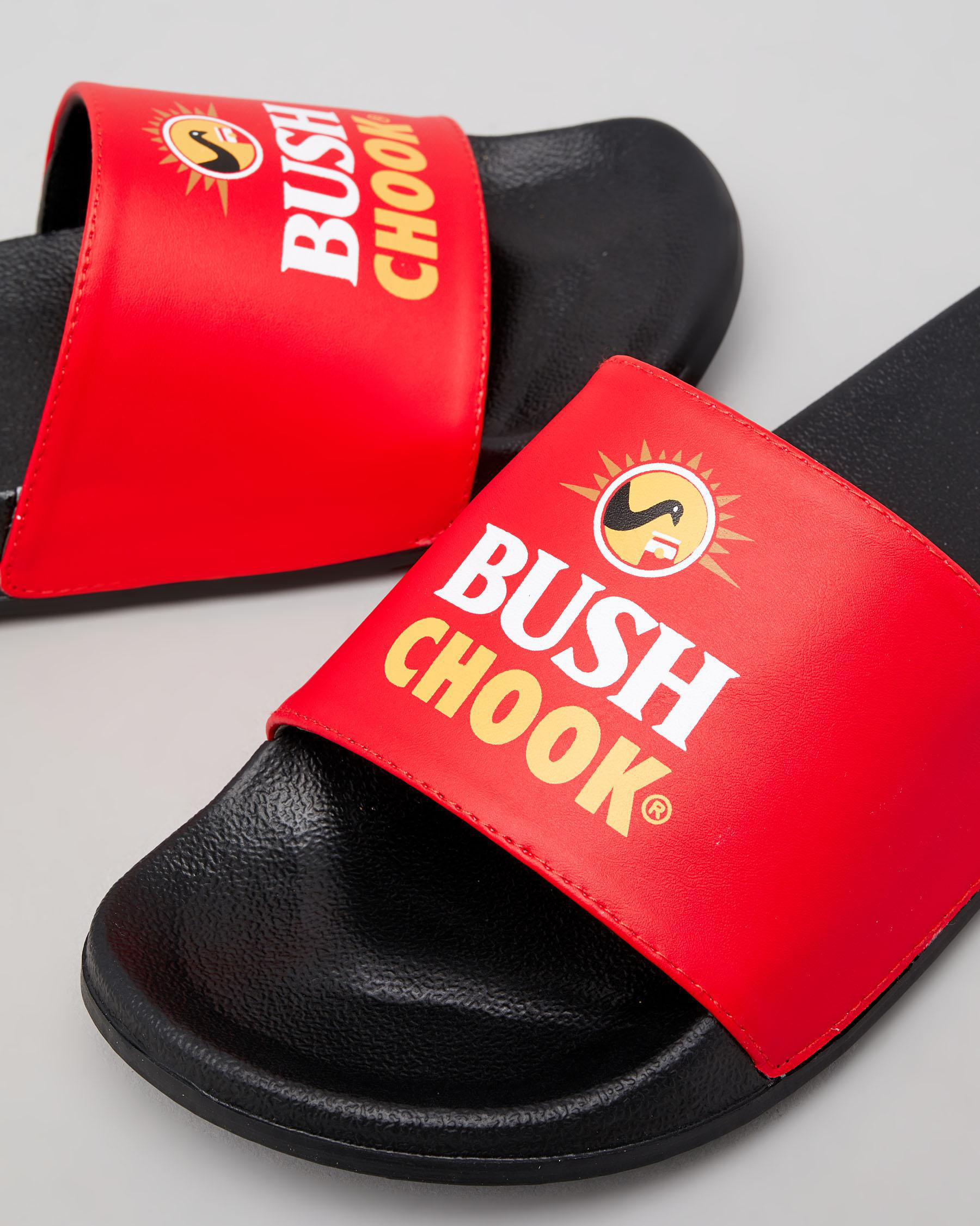 Shop Bush Chook Bushchook Slides In Black - Fast Shipping & Easy ...