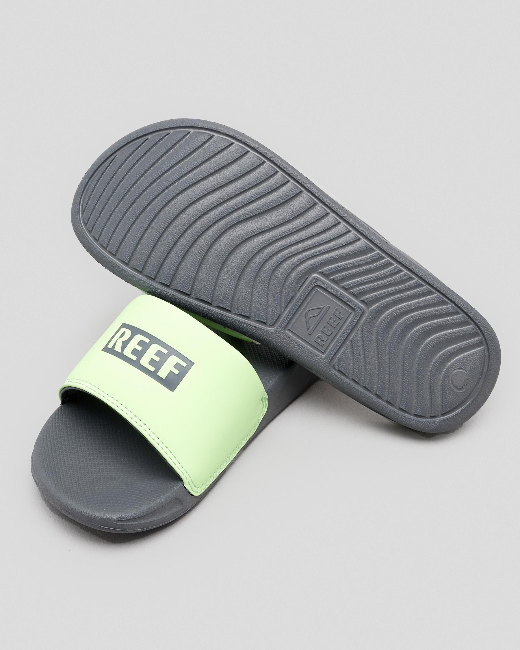 Shop Reef Boys' One Slides In Glow - Fast Shipping & Easy Returns ...