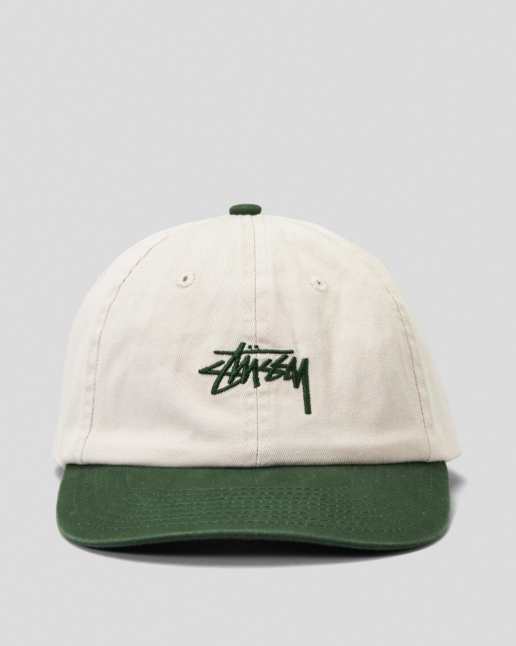 Shop Stussy Stock Low Pro Cap In Winter White/ Forest - Fast Shipping ...