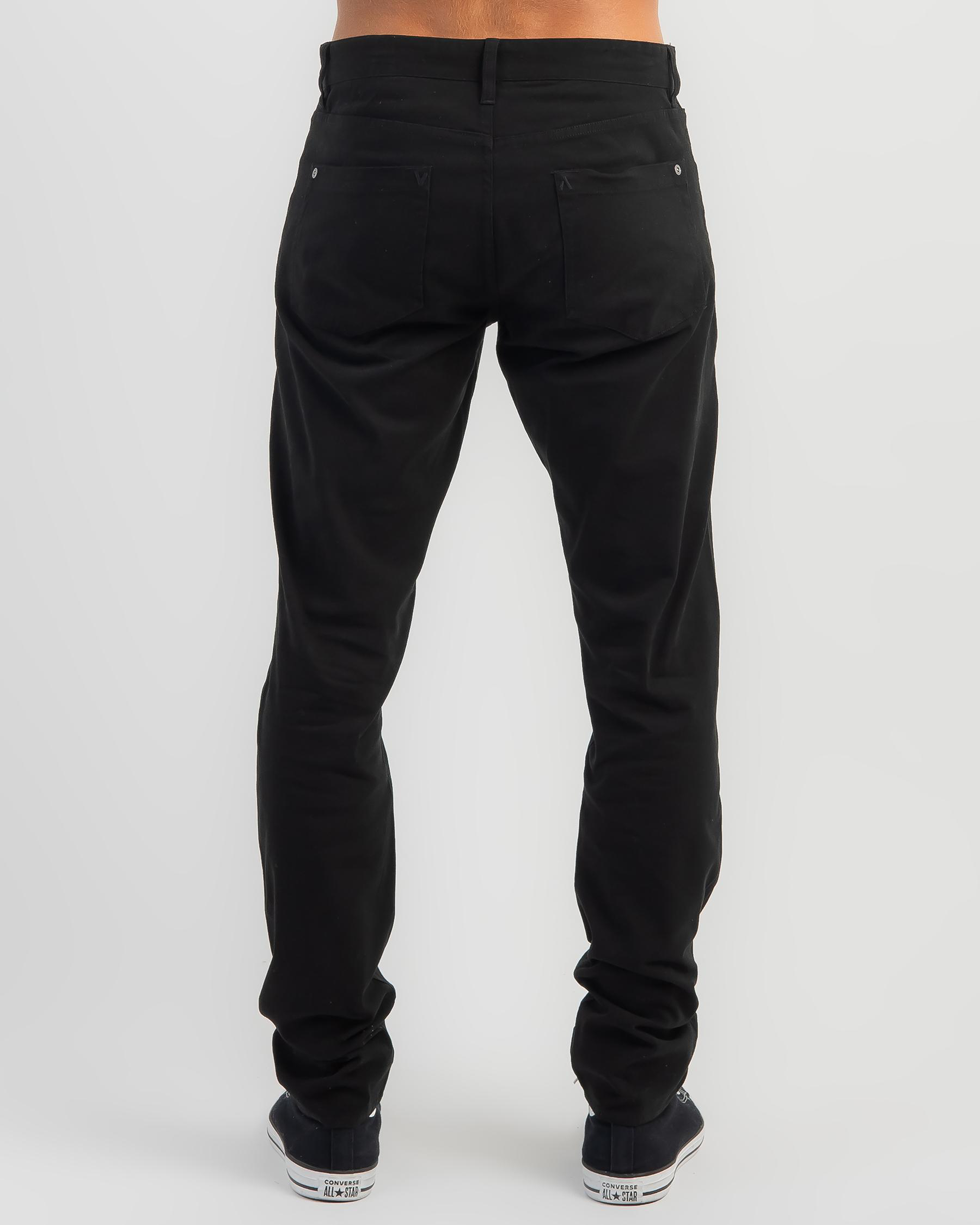 Shop RVCA Daggers Twill Pants In Black - Fast Shipping & Easy Returns ...