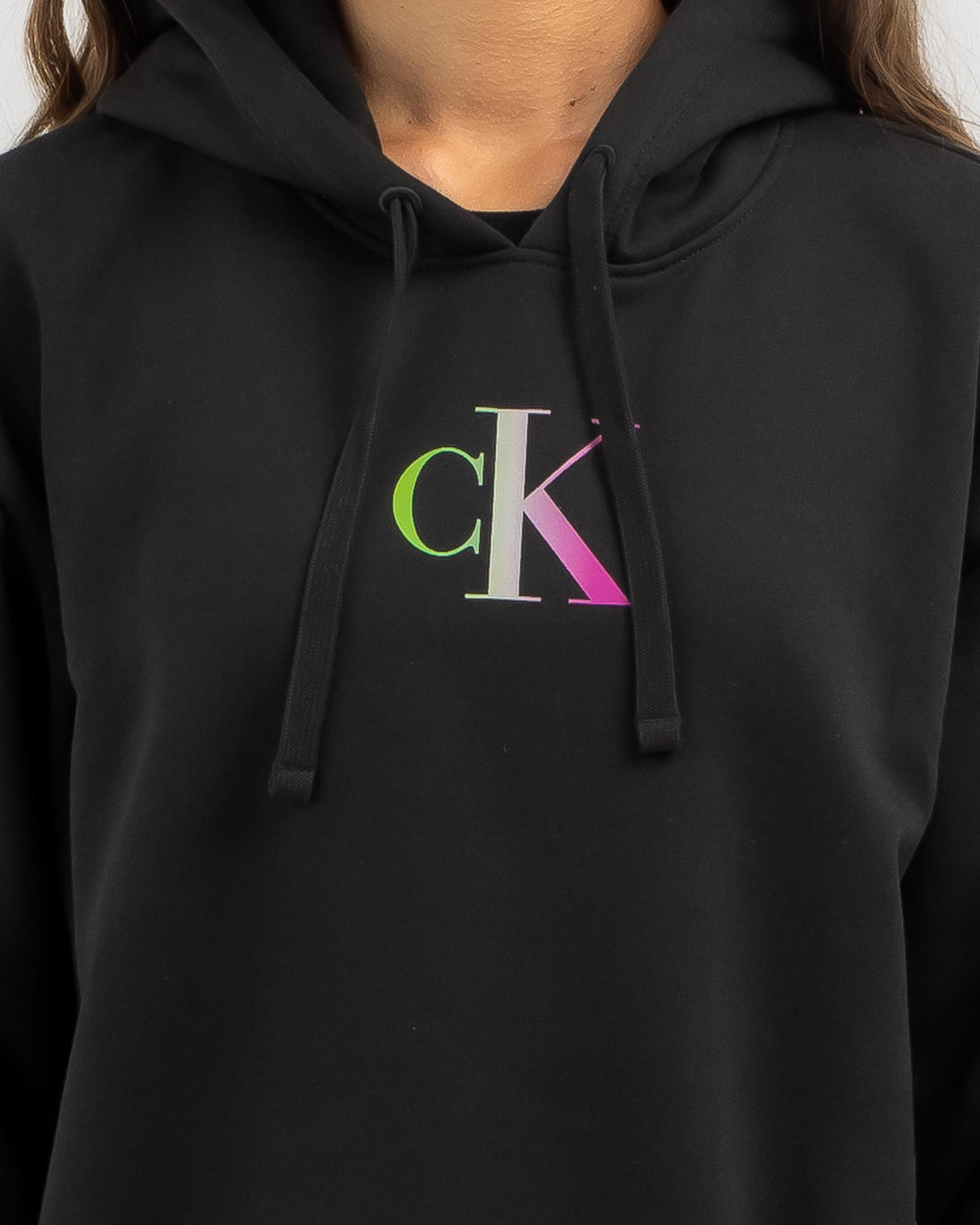 Shop Calvin Klein Gradient CK Hoodie In Ck Black - Fast Shipping & Easy ...