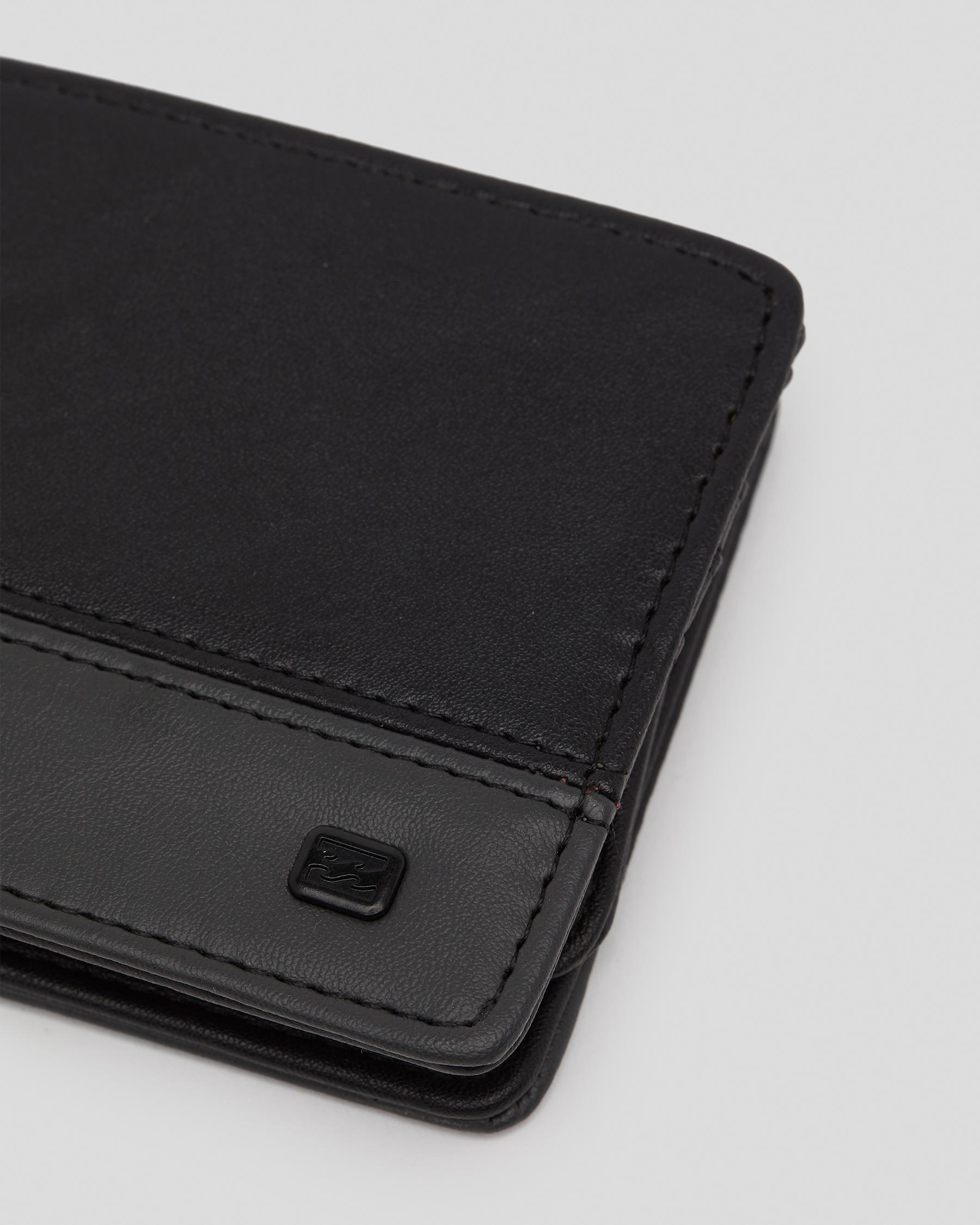 Shop Billabong Dimension Wallet In Black Char - Fast Shipping & Easy ...