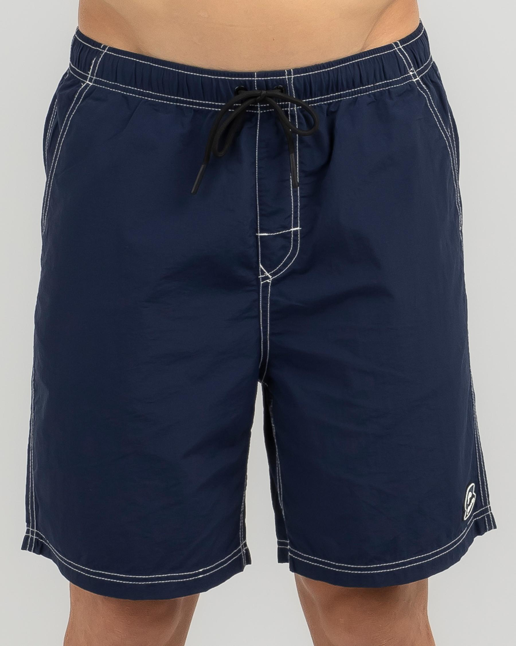 Shop Rusty Heritage 95 All Day Short In Navy Blue - Fast Shipping ...