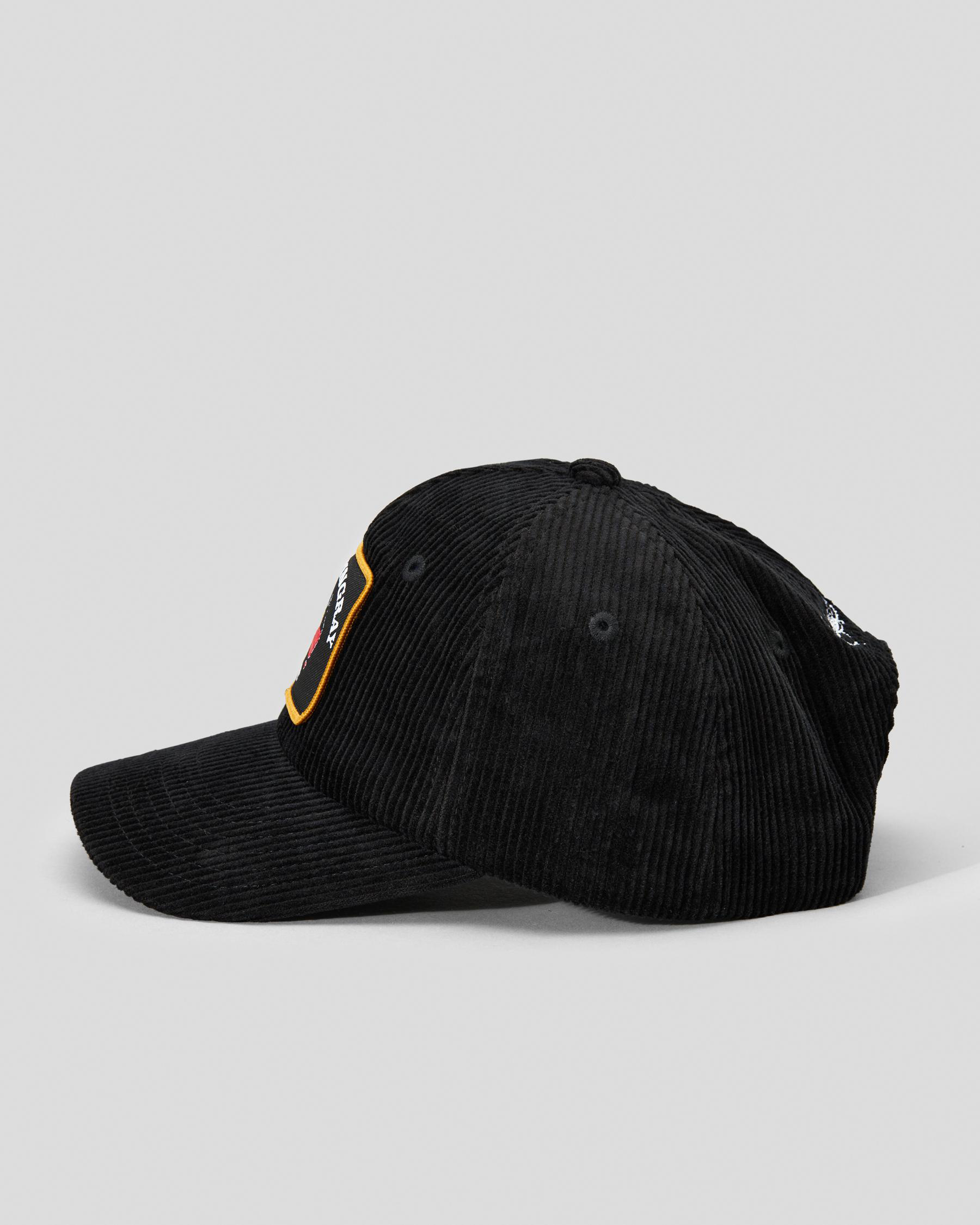 Shop Billabong King Cord Snapback Cap In Black - Fast Shipping & Easy ...
