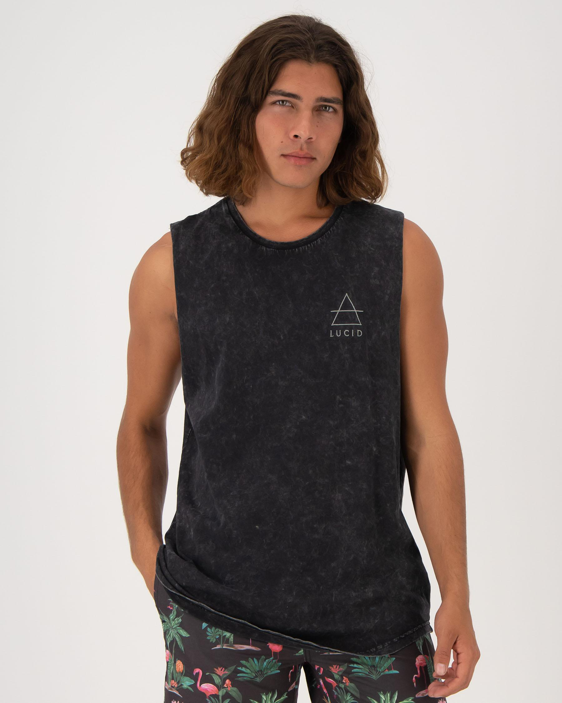 Lucid Critical Muscle Tank In Black Acid - Fast Shipping & Easy Returns ...