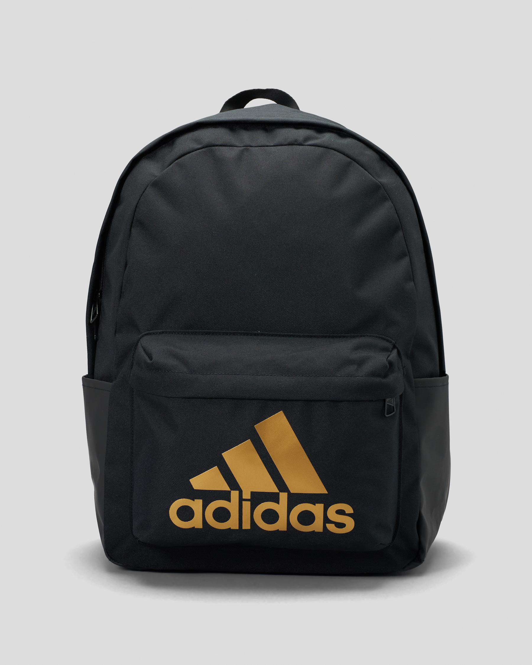 Adidas Classic Backpack In Black/gold Metallic - Fast Shipping & Easy ...