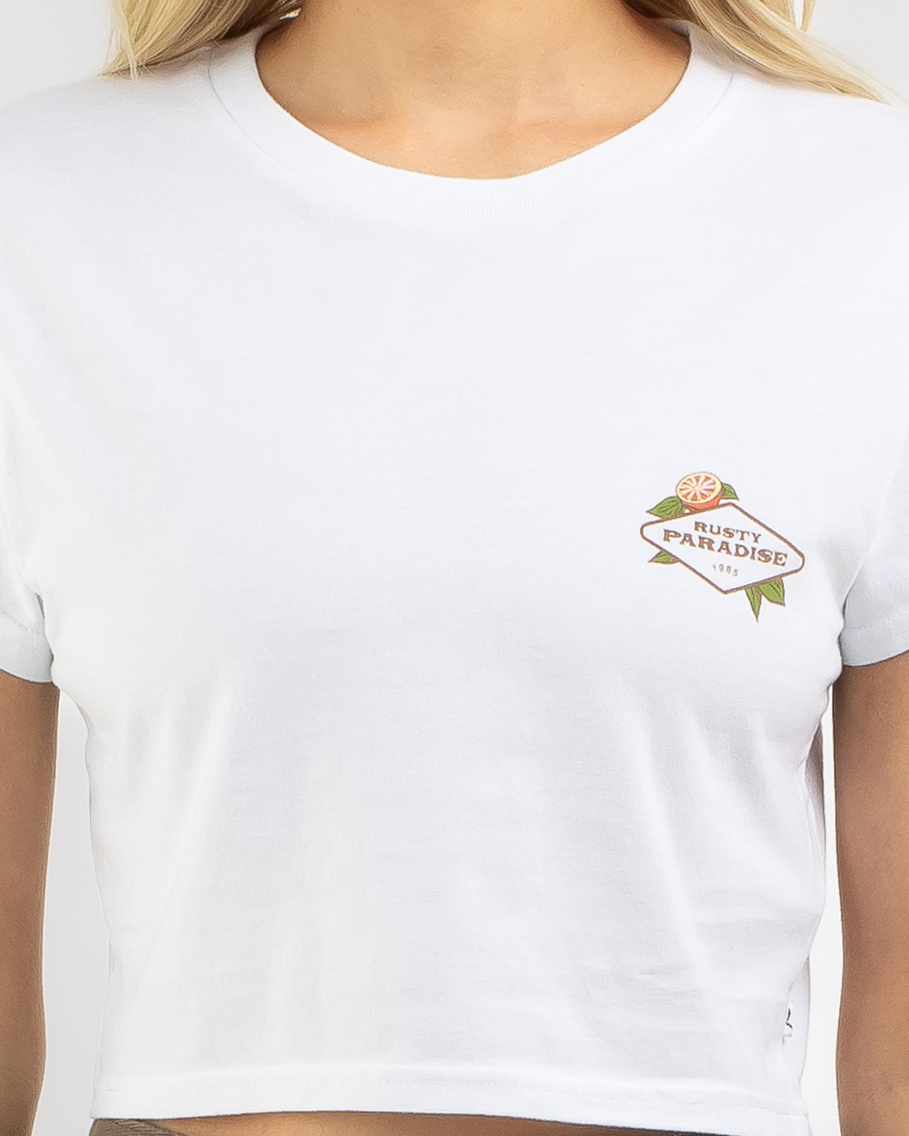 Shop Rusty Paradise Organic Baby Tee In White - Fast Shipping & Easy ...