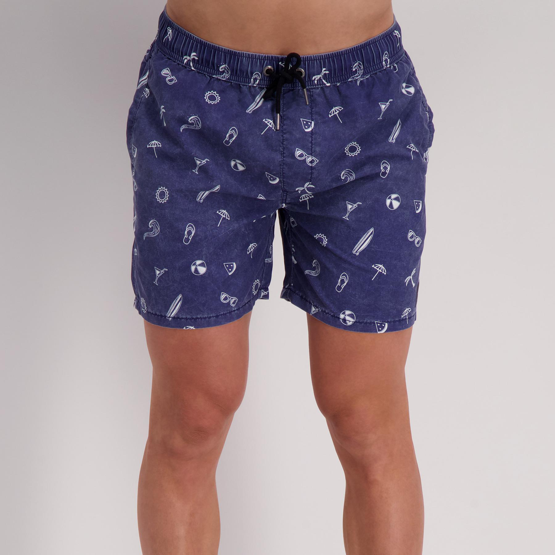 Shop Lucid Concoction Mully Shorts In Navy - Fast Shipping & Easy ...