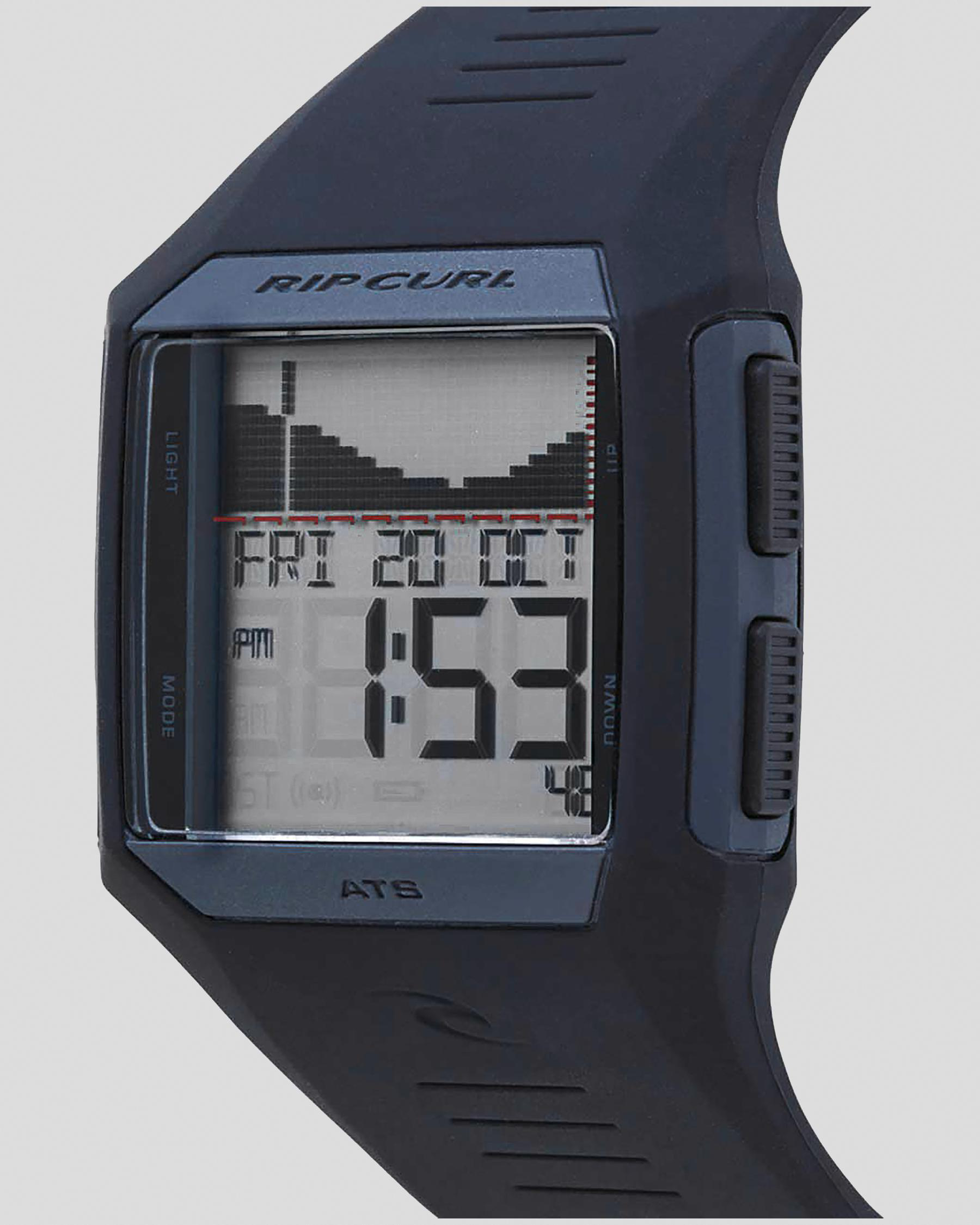 Shop Rip Curl Rifles Tide Watch In Black - Fast Shipping & Easy Returns ...