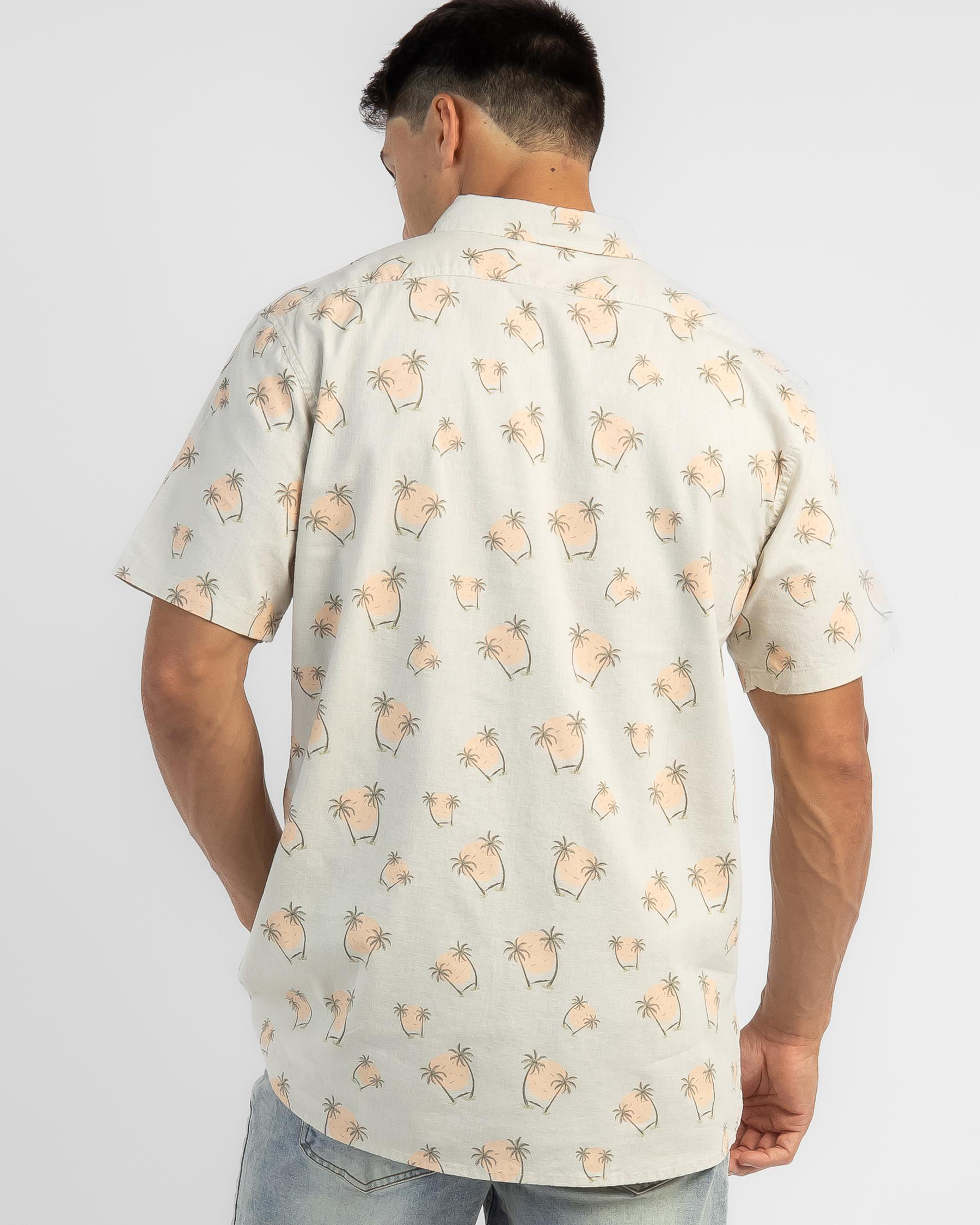 Shop Skylark Boardwalk Short Sleeve Shirt In Taupe - Fast Shipping ...